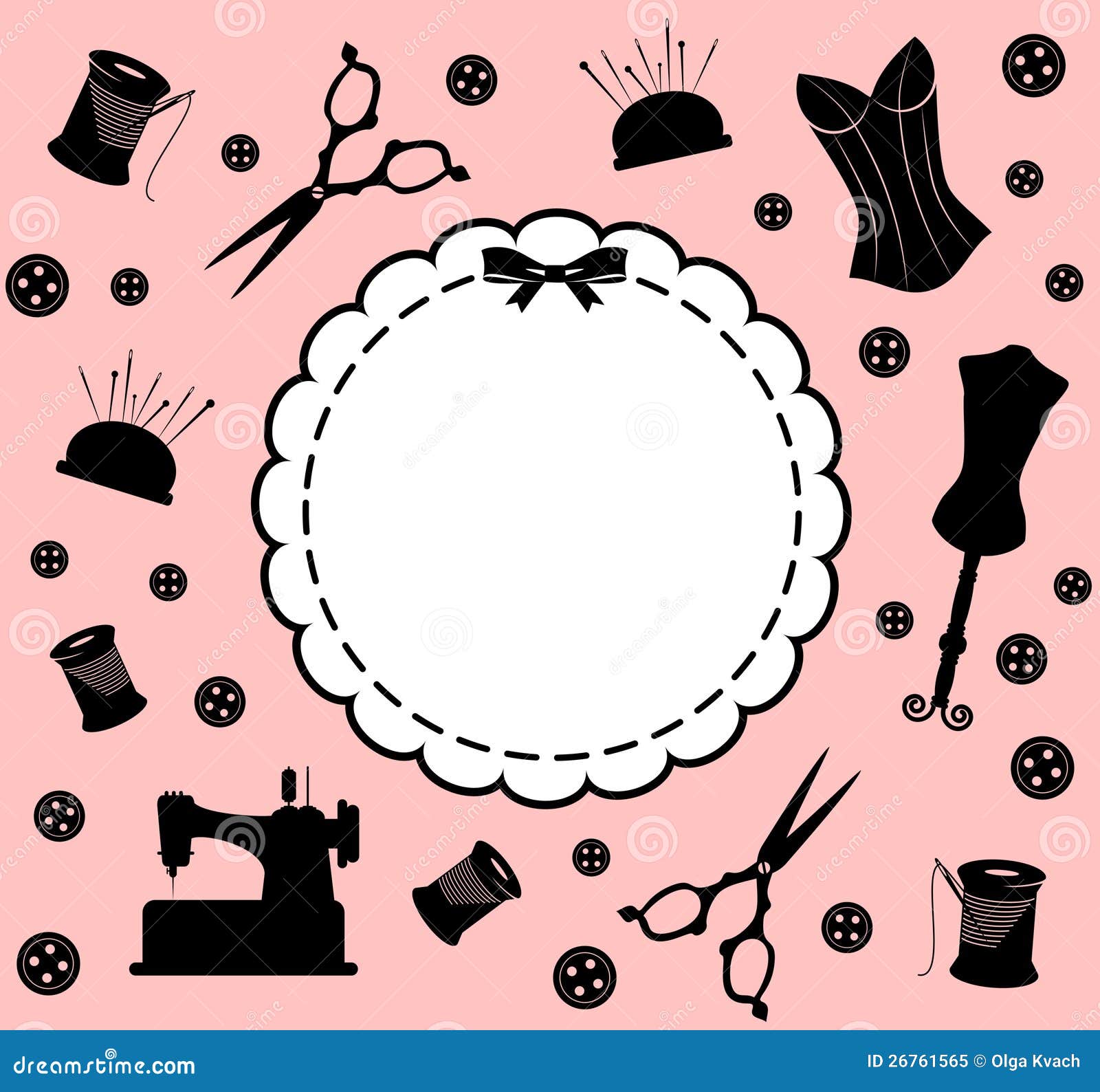 Vintage Sewing Symbols Set. Vector Pictures In Hand Drawn Style ...