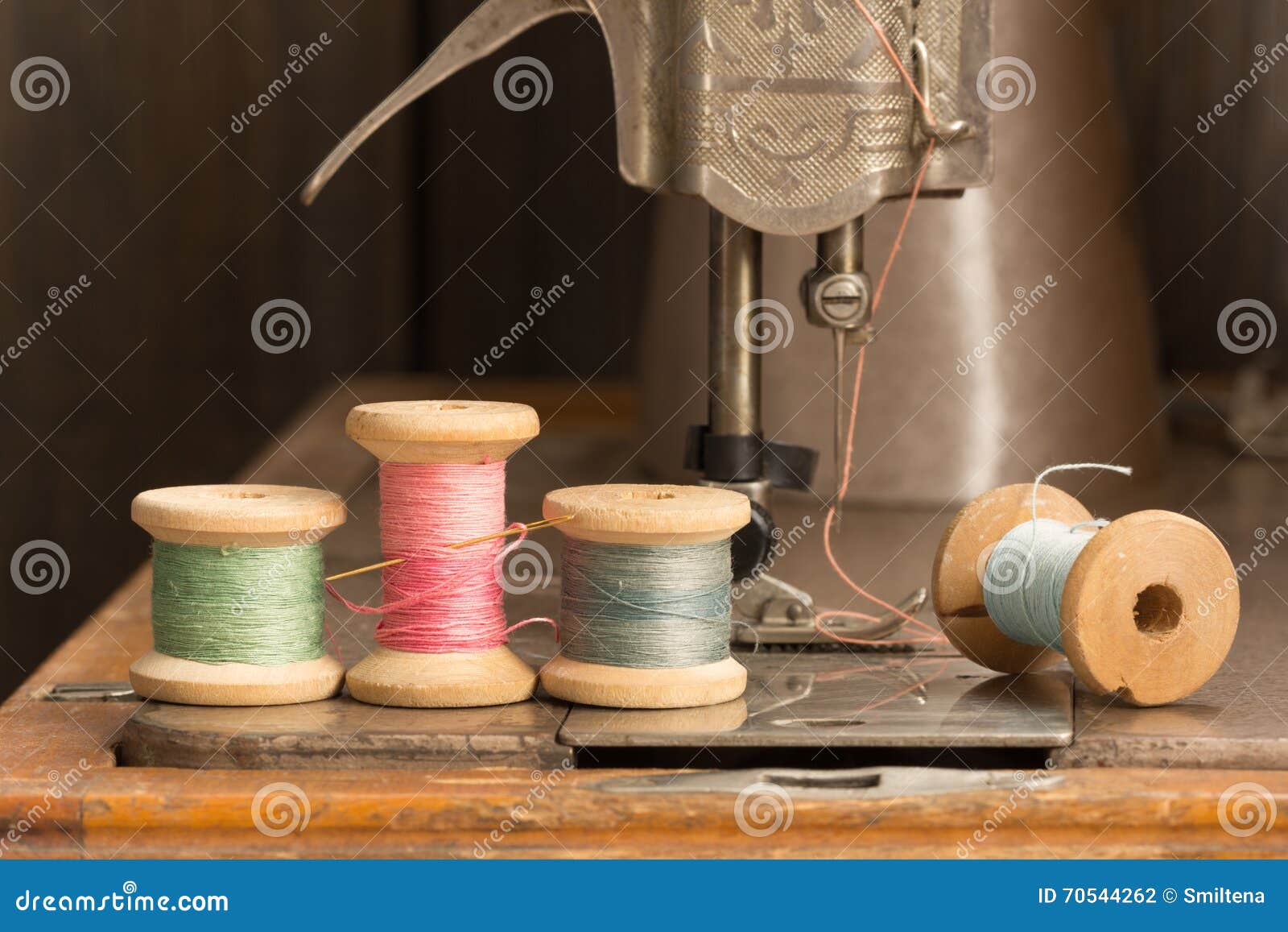 Vintage sewing thread stock photo. Image of space, copy - 70544262