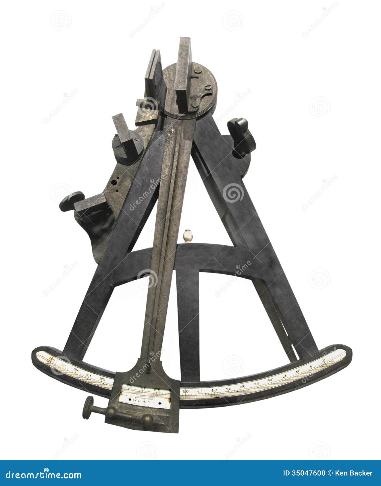 Vintage sextant isolated. stock photo. Image of retro - 35047600