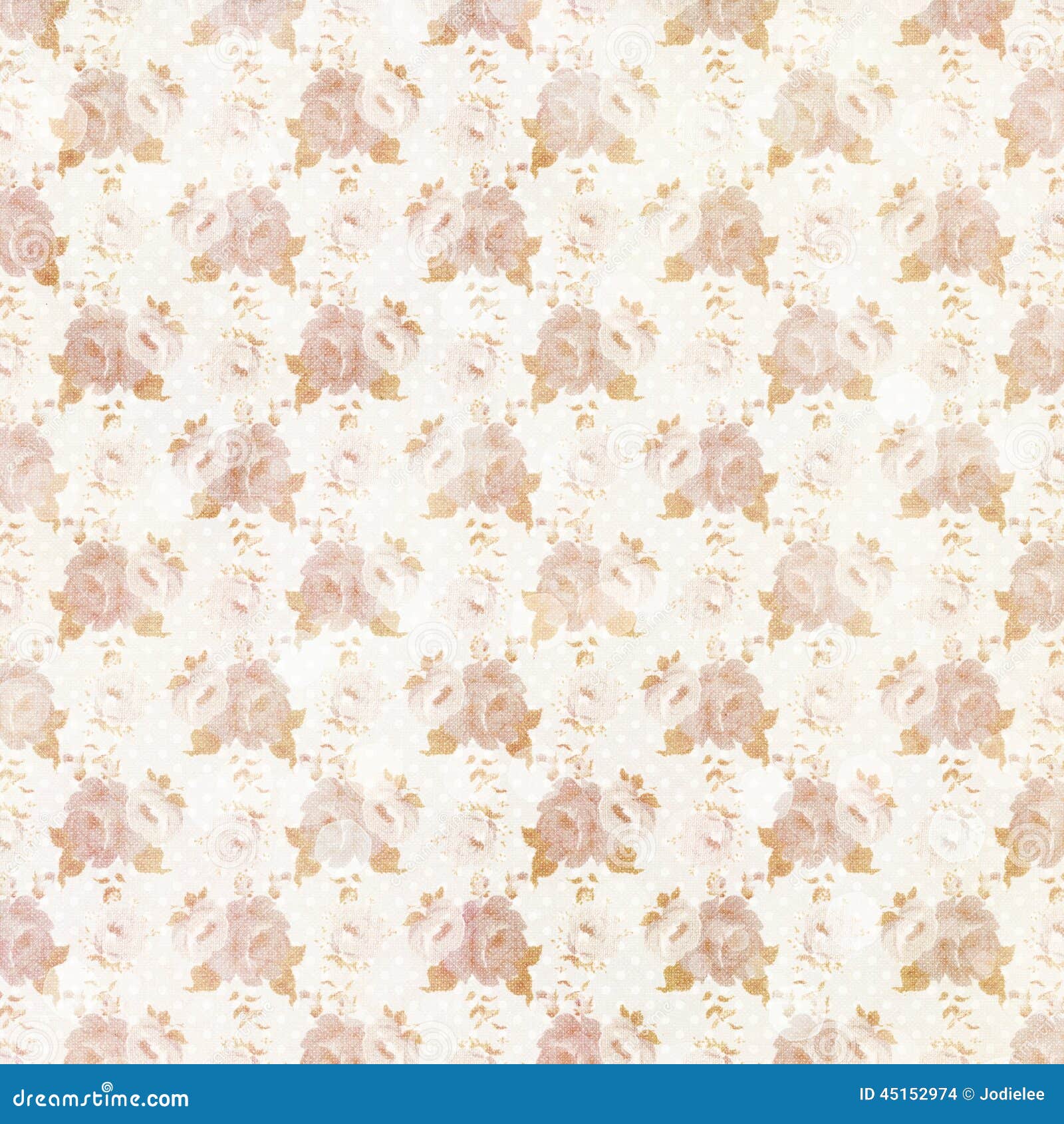 Vintage Shabby Chic Roses Pattern Stock Photo - Image of orange, white ...
