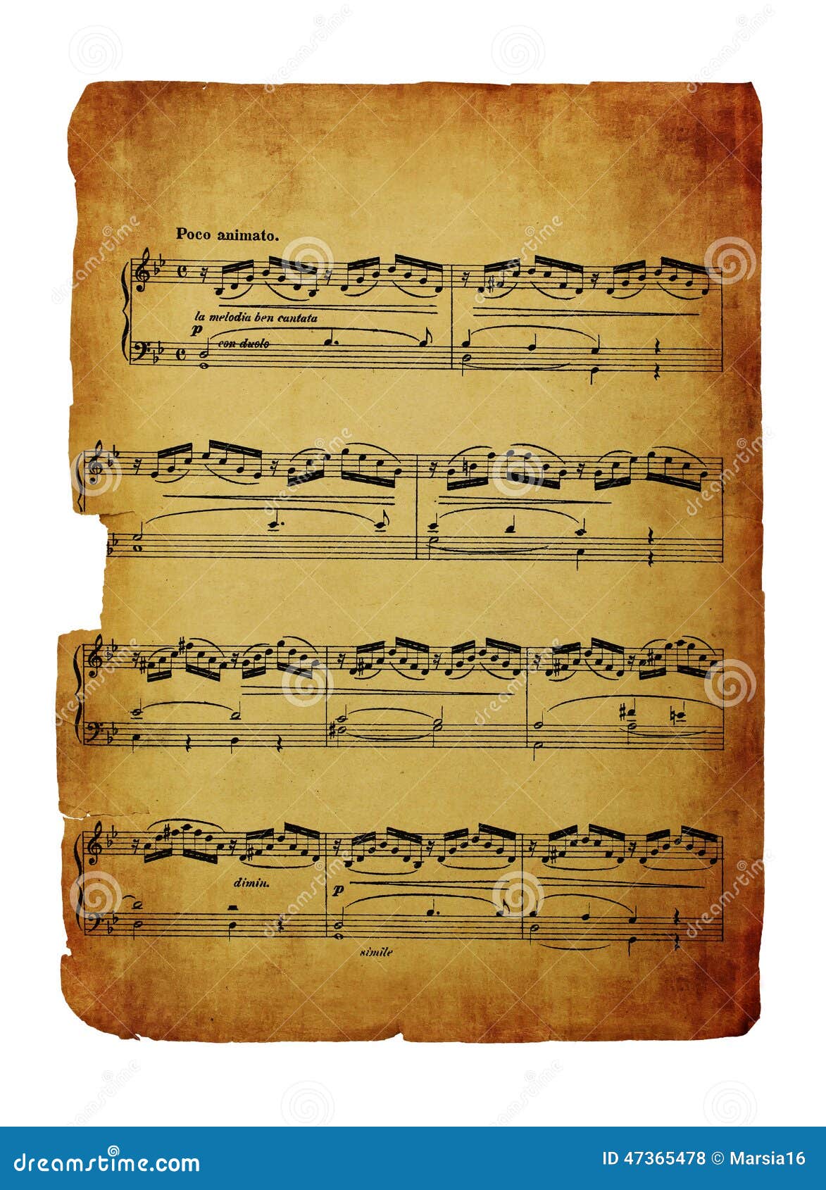 Old Vintage Sheet Royalty-Free Stock Image | CartoonDealer.com #164837056