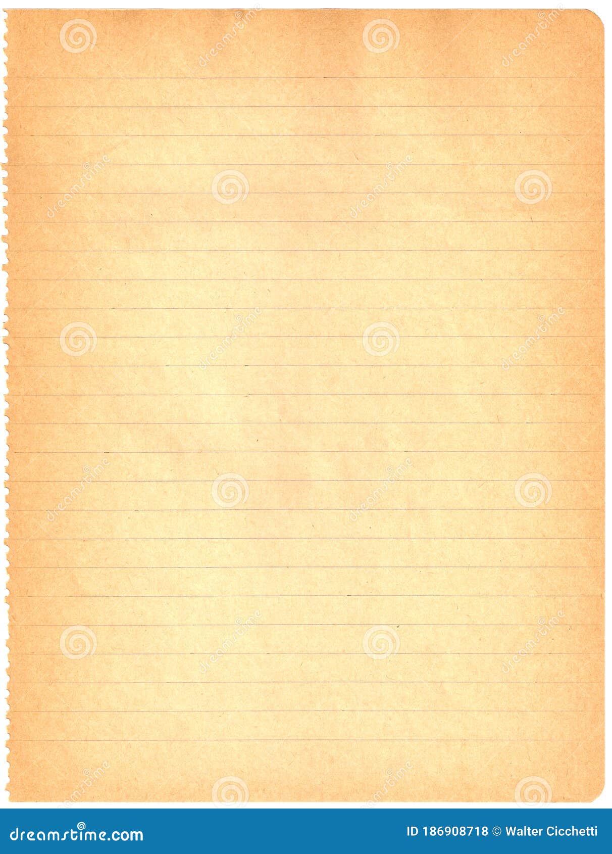 Vintage Sheet of PAPER - LETTER, Brown Edges, Left with Irregular Edge ...