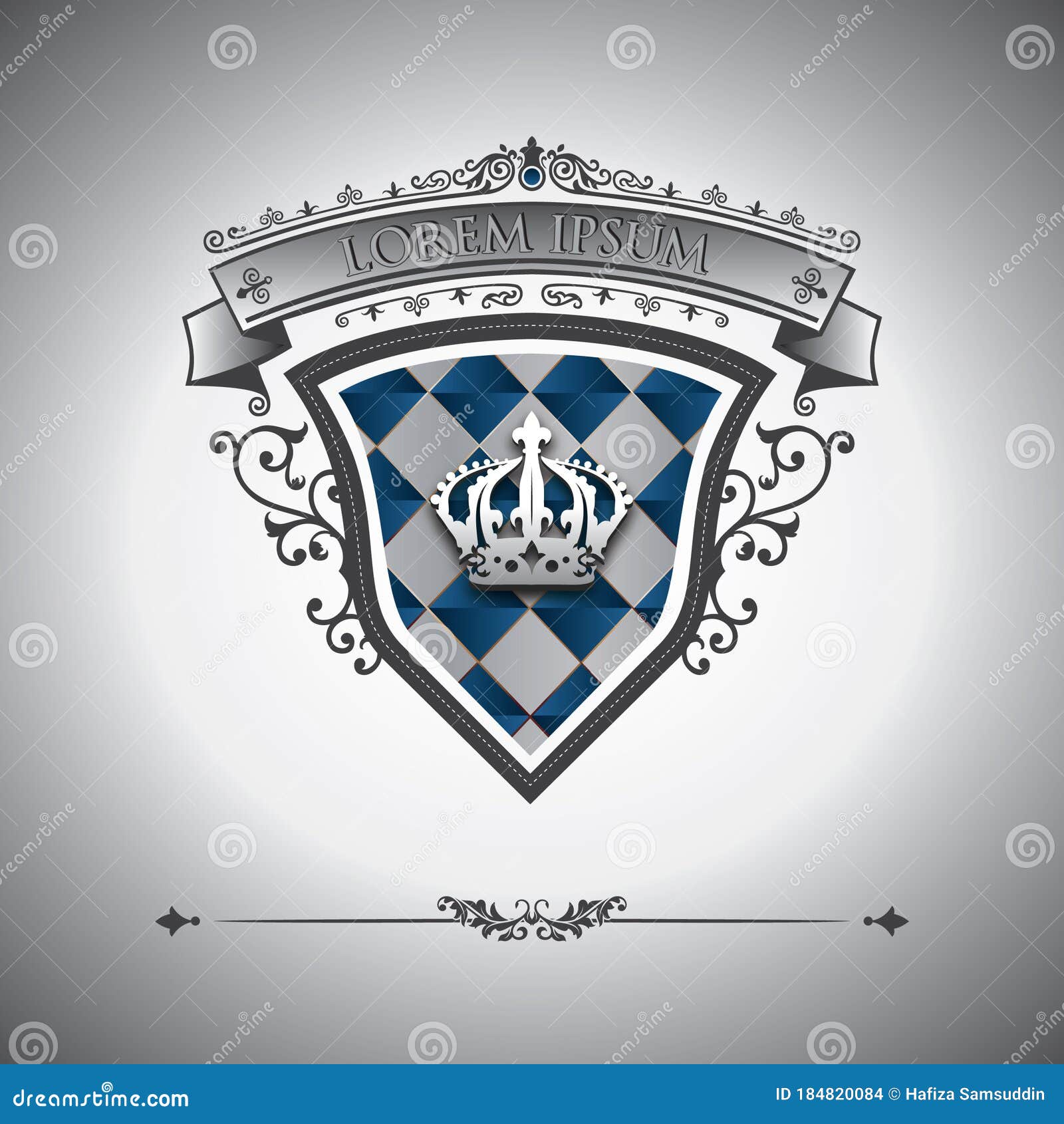 Vintage Shield Emblem. Vector Illustration Decorative Background Design ...