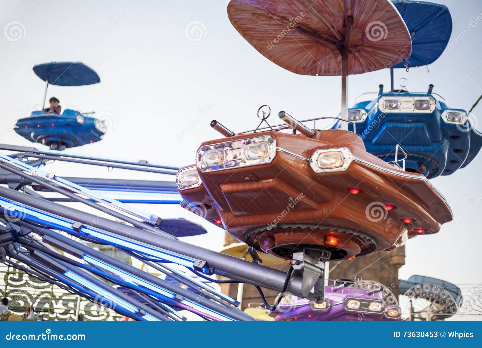 Vintage ship space funfair stock image. Image of colorful - 73630453