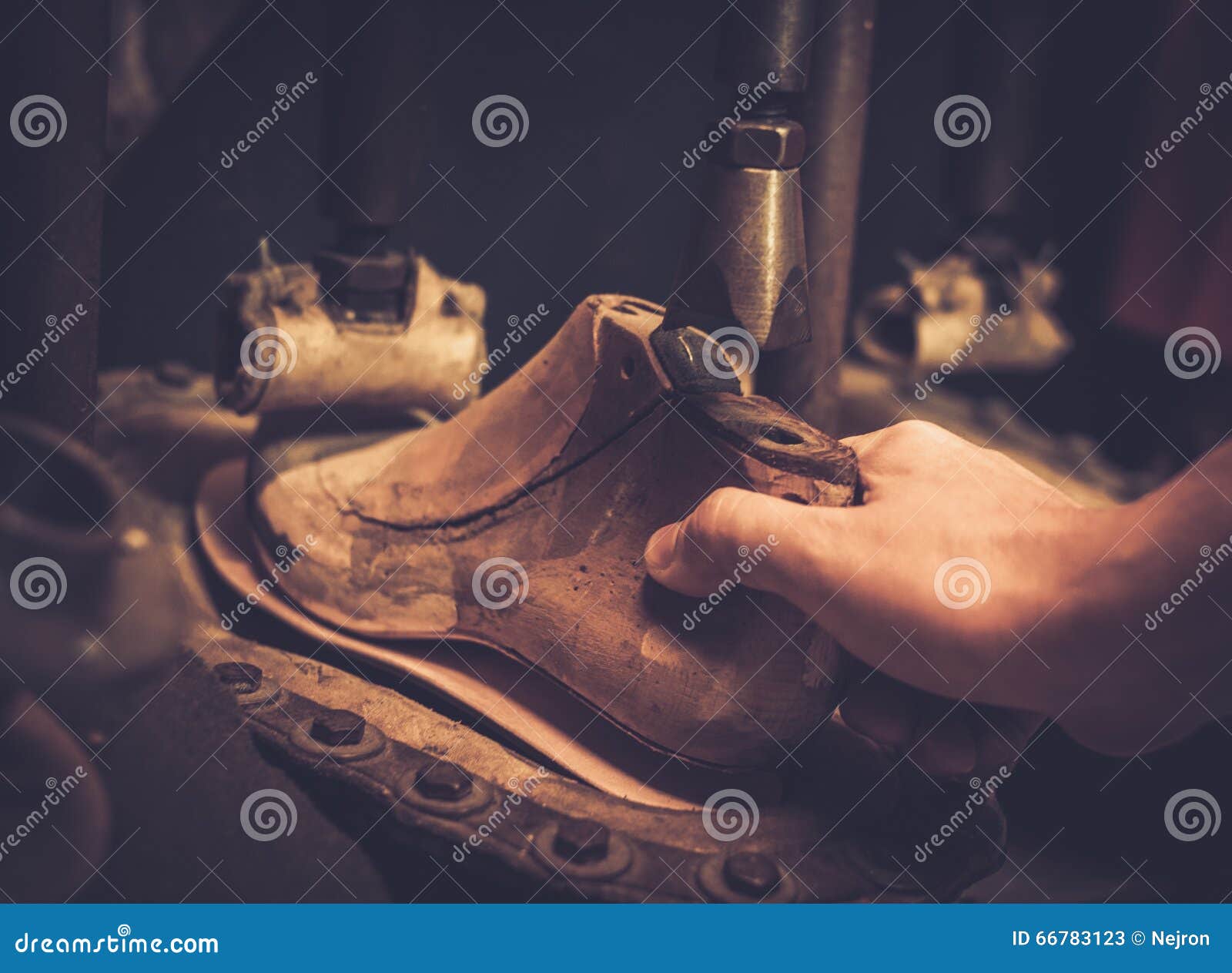 Vintage Shoe Insole Forming Press. Stock Image - Image of design, hand ...