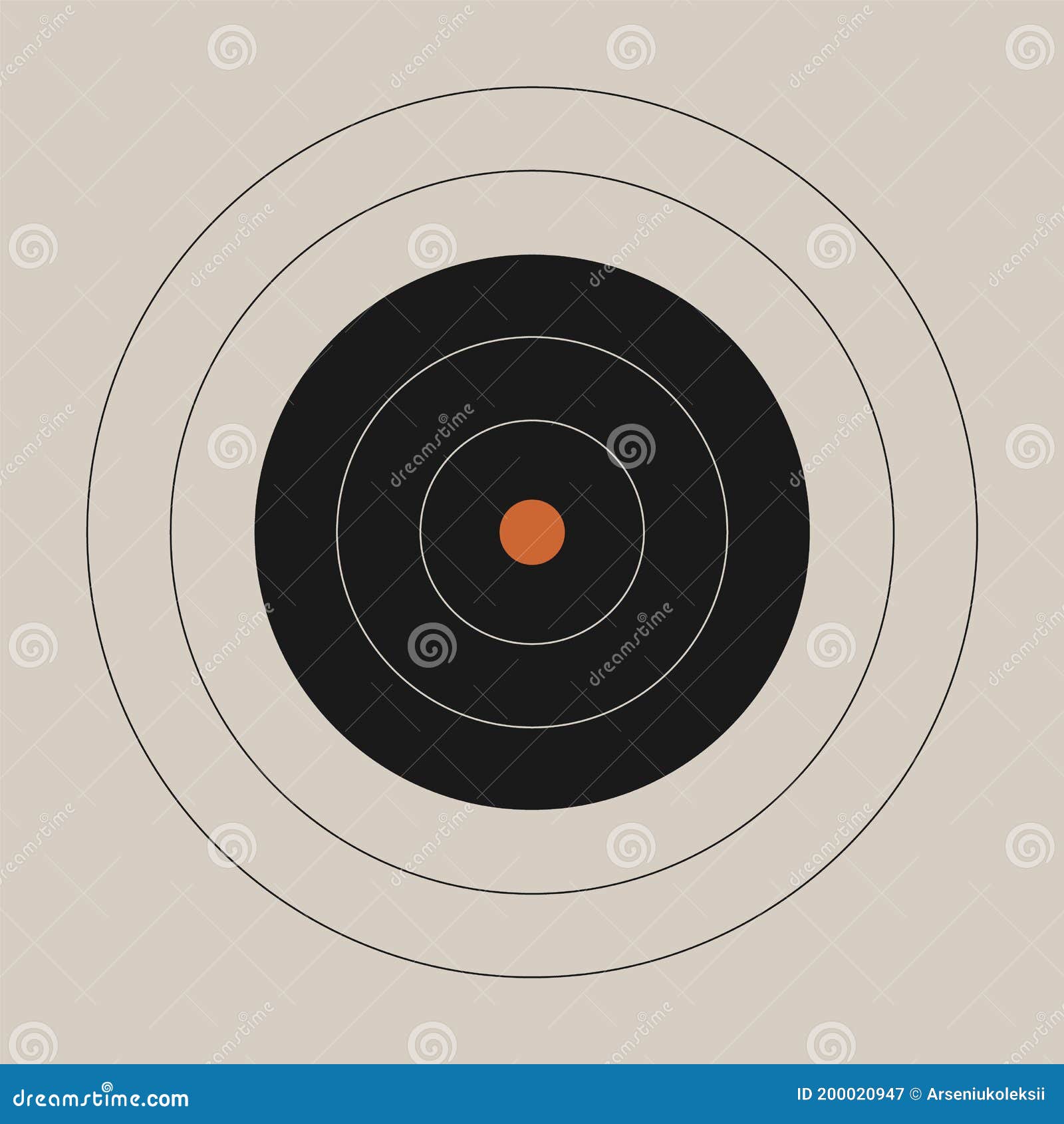Vintage Shooting Range Gun Target Stock Vector - Illustration of brown ...