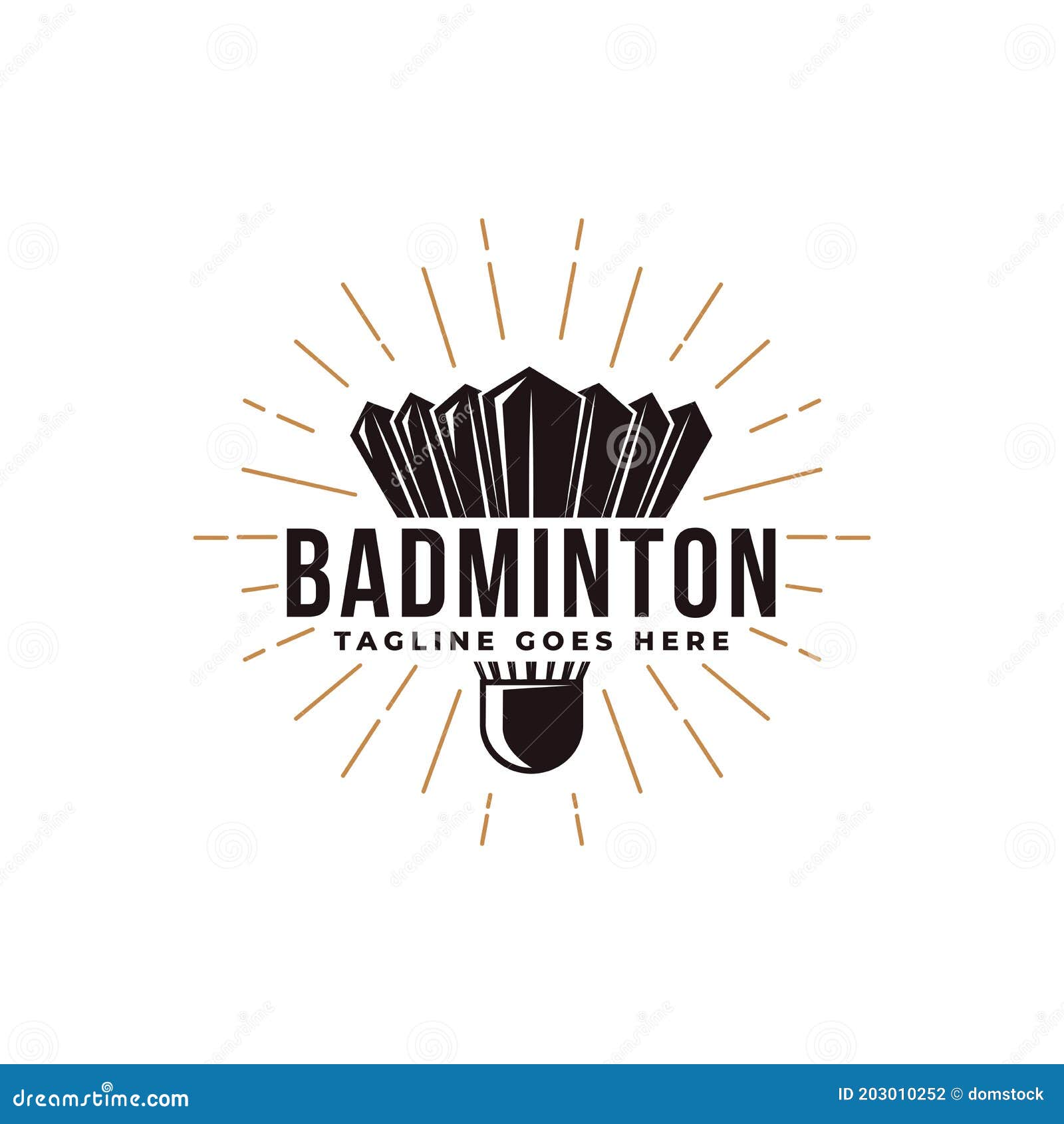 Vintage Shuttlecock Badminton Logo Icon Vector Stock Vector ...