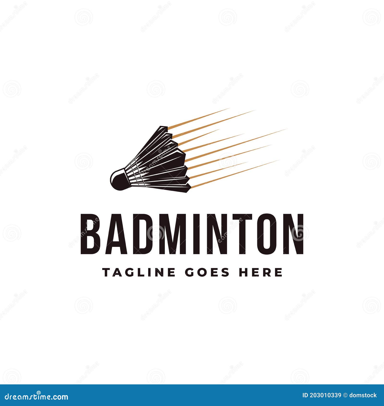 Shuttlecock, Badminton, Tennis Icon On A Brown Background With Elegant ...