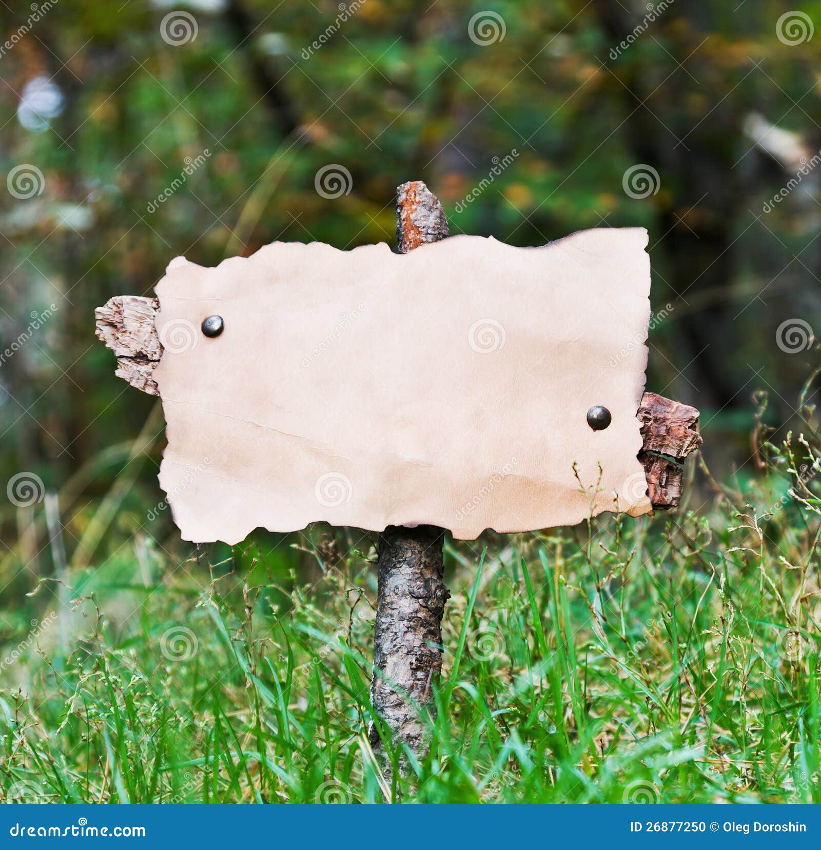 Vintage Signboard with Paper Stock Photo - Image of panel, banner: 26877250