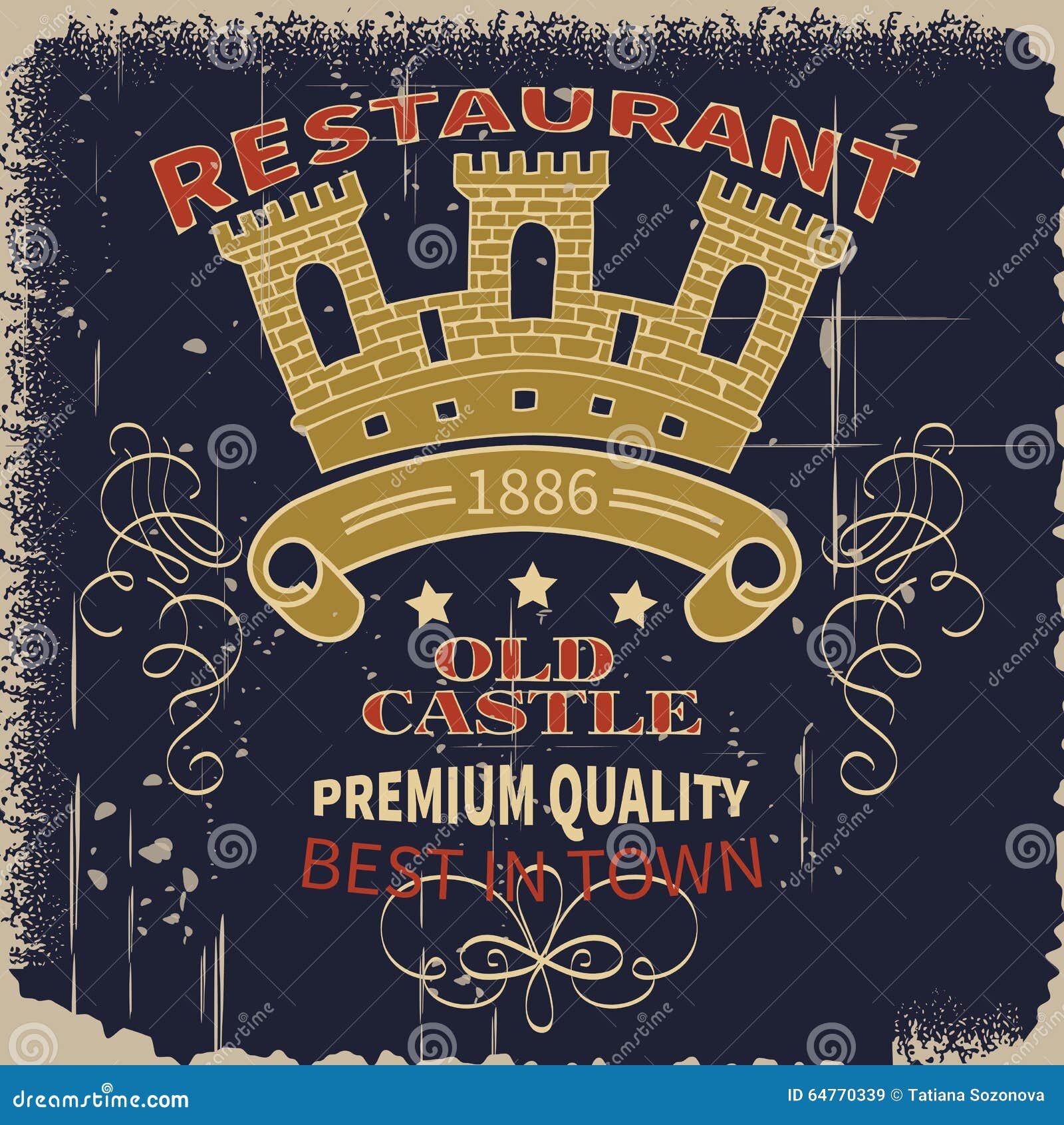 Vintage Signboard Restaurant Stock Vector - Illustration of menu ...