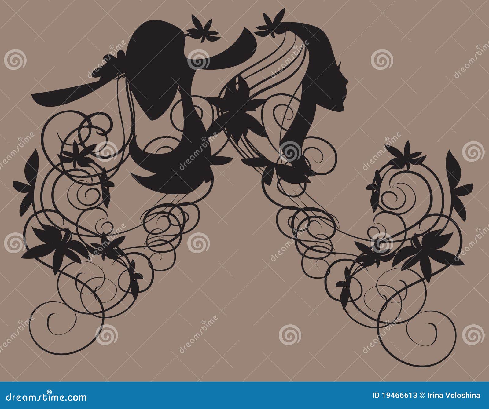 Vintage silhouette stock illustration. Illustration of magenta - 19466613