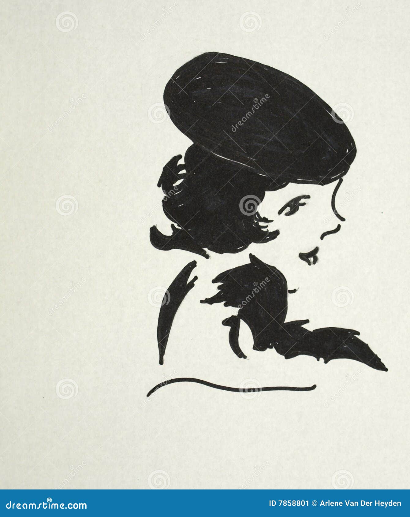 Vintage silhouette. stock illustration. Illustration of style - 7858801