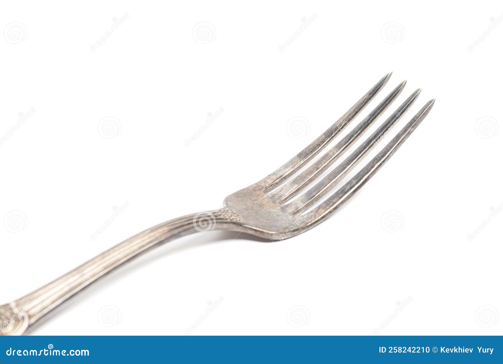 Vintage Silver Fork Isolated on White Stock Photo - Image of isolated ...