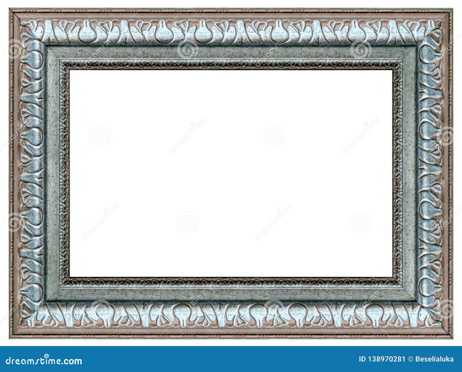 Vintage silver frame stock image. Image of isolated - 138970281