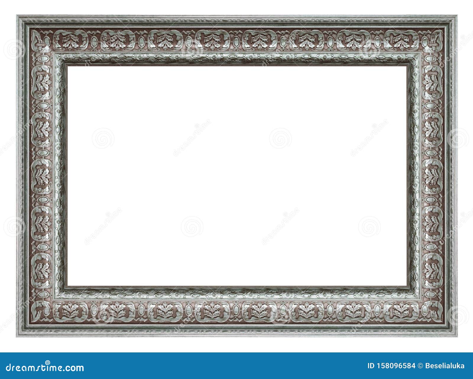 Vintage silver frame stock photo. Image of interior - 158096584