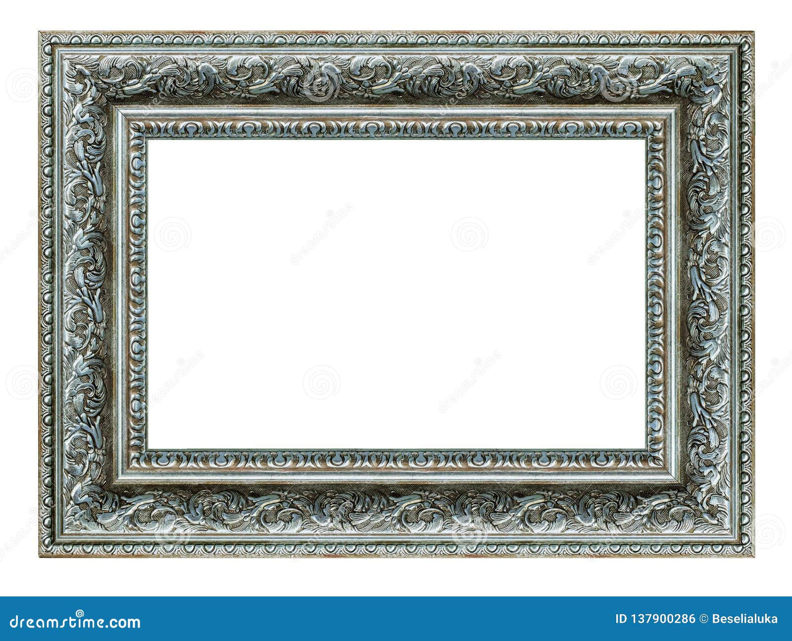 Vintage silver frame stock photo. Image of ornamental - 137900286
