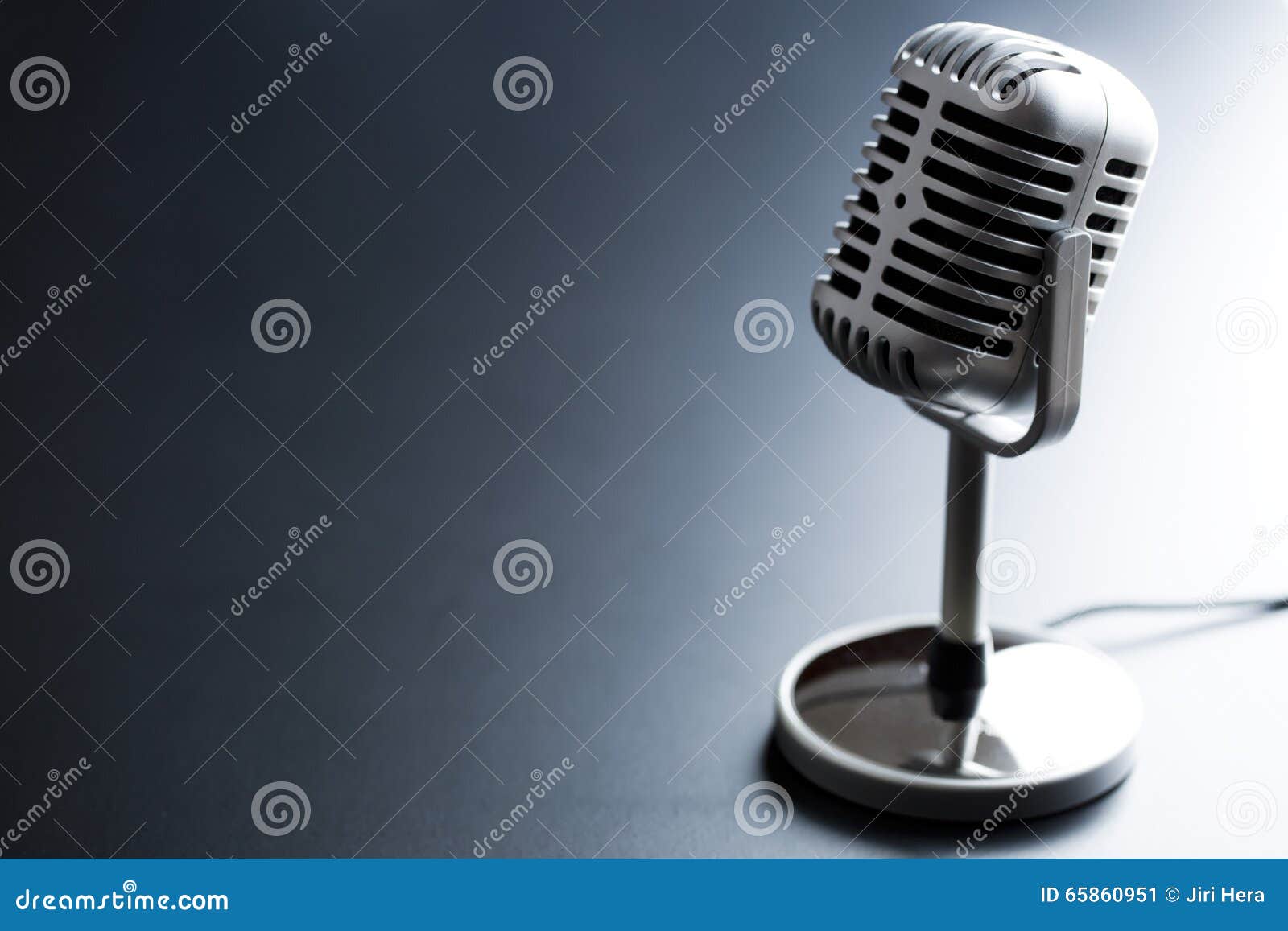 Vintage silver microphone stock image. Image of recording - 65860951