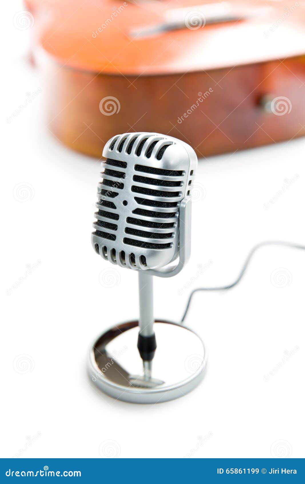 Vintage silver microphone stock image. Image of sound - 65861199