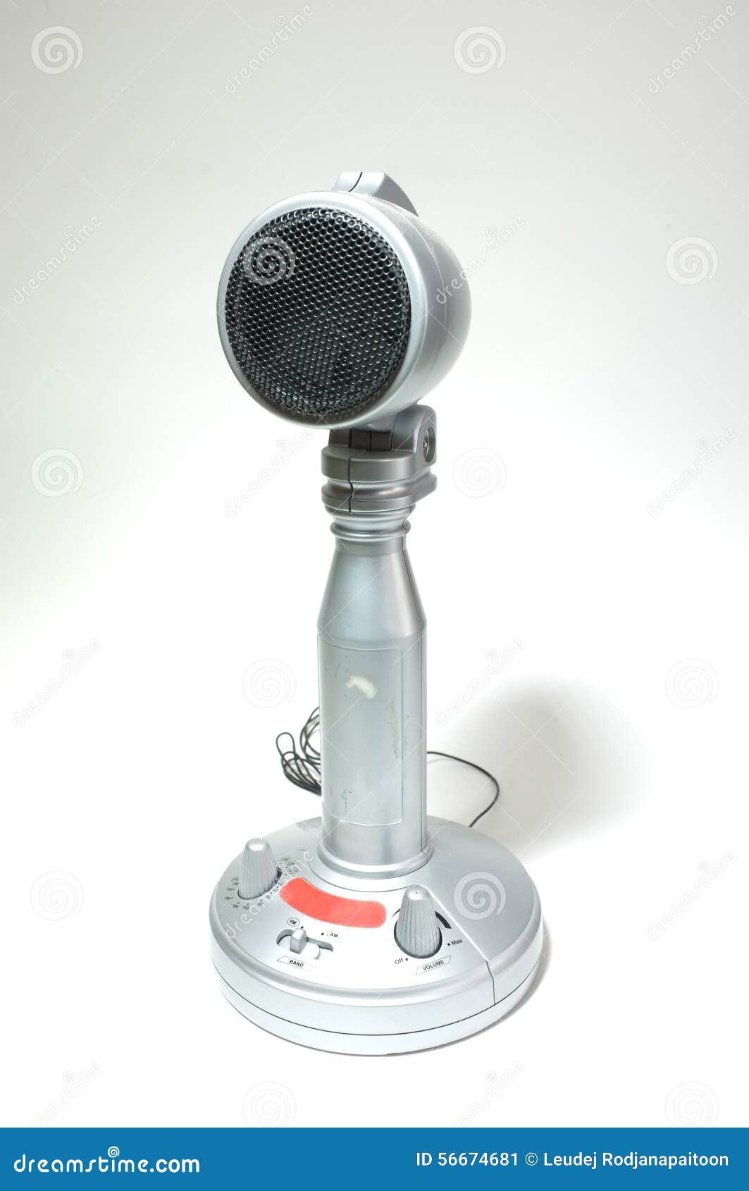 Vintage silver microphone stock image. Image of audio - 56674681