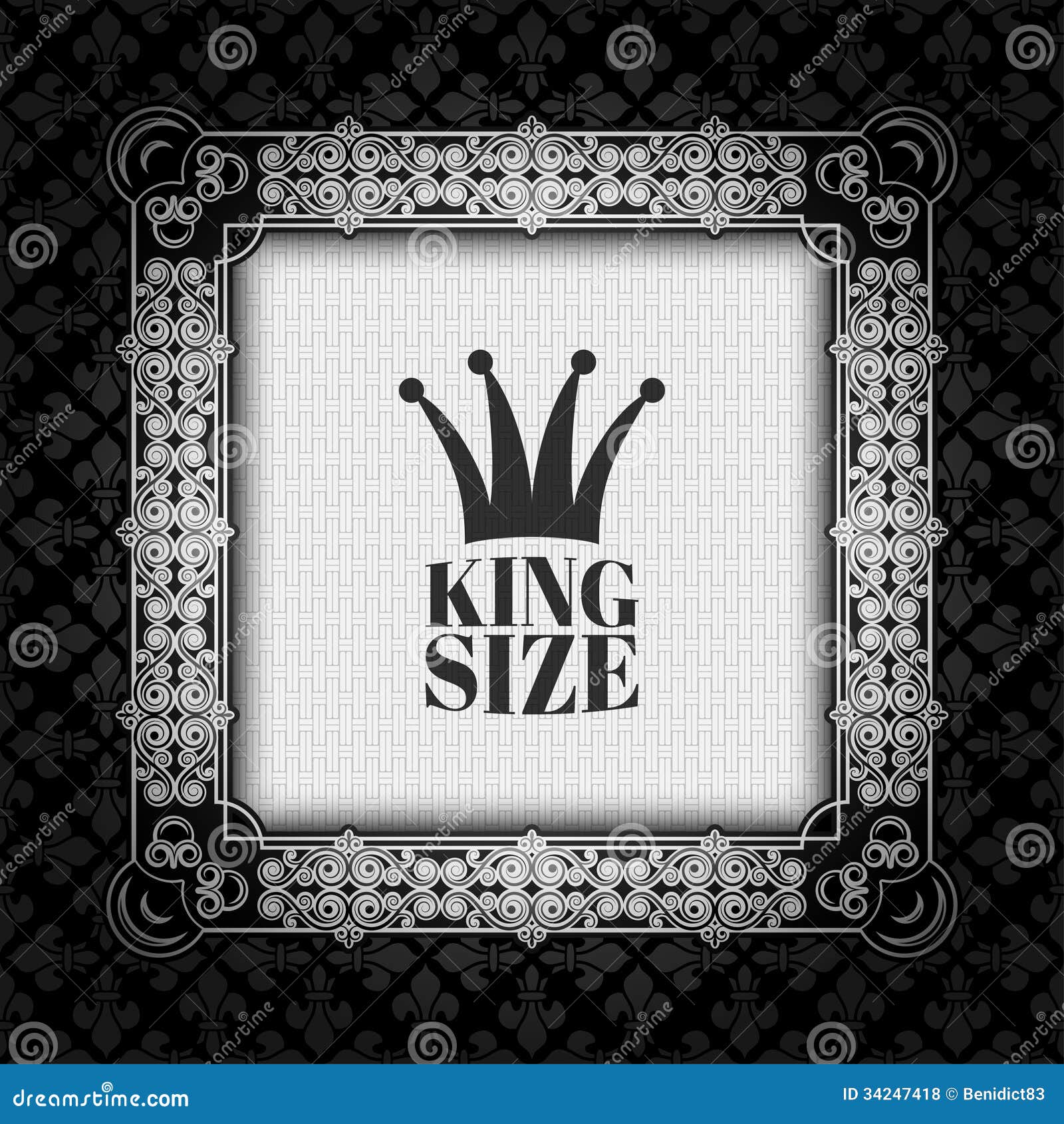 Vintage silver royal frame stock vector. Illustration of frame - 34247418