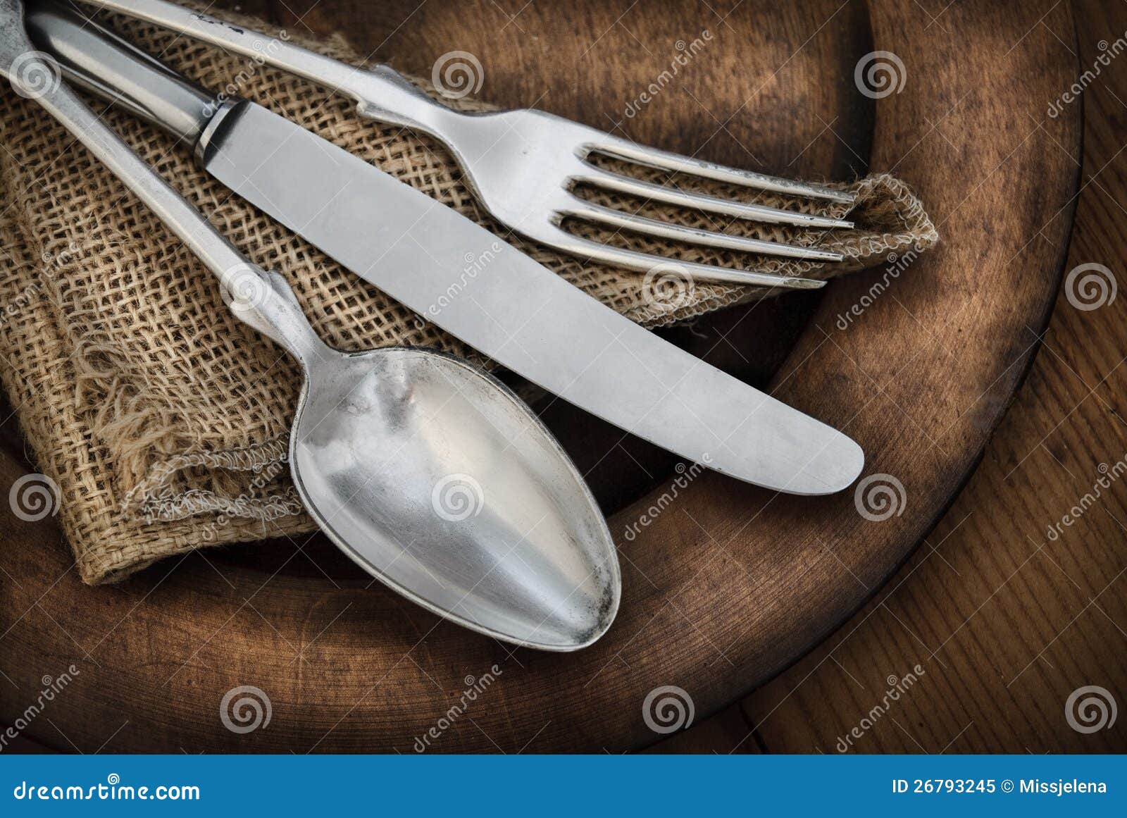 Vintage silverware stock image. Image of knife, metal - 26793245