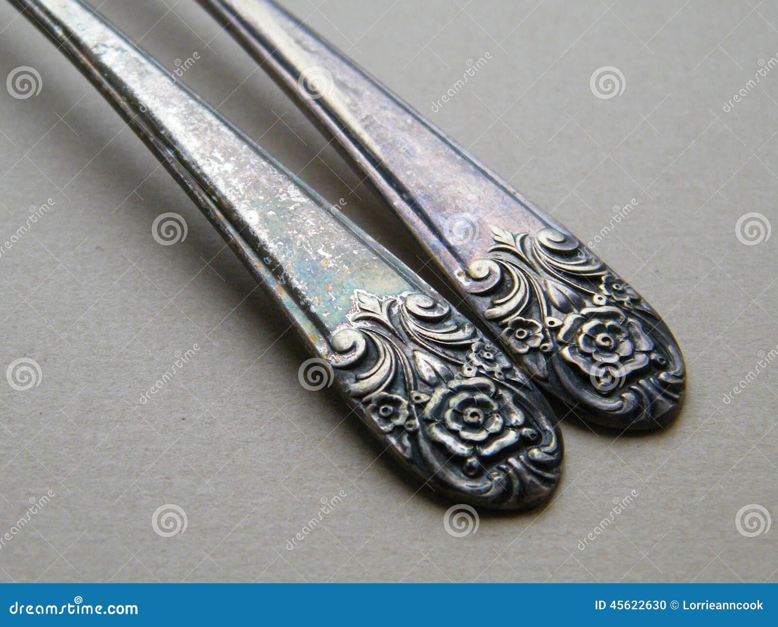 Vintage silverware stock photo. Image of grey, silverware - 45622630