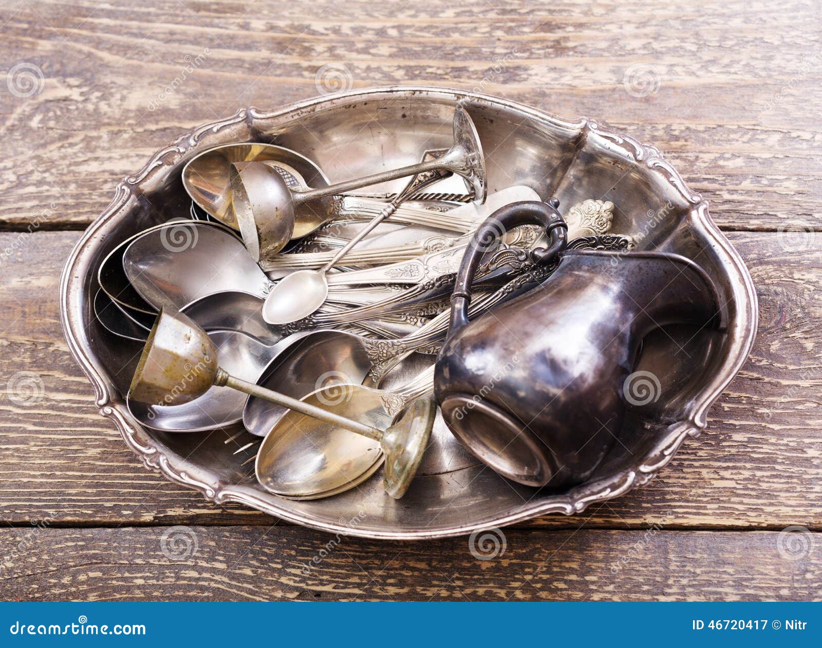 Vintage silverware stock image. Image of restaurant, object - 46720417