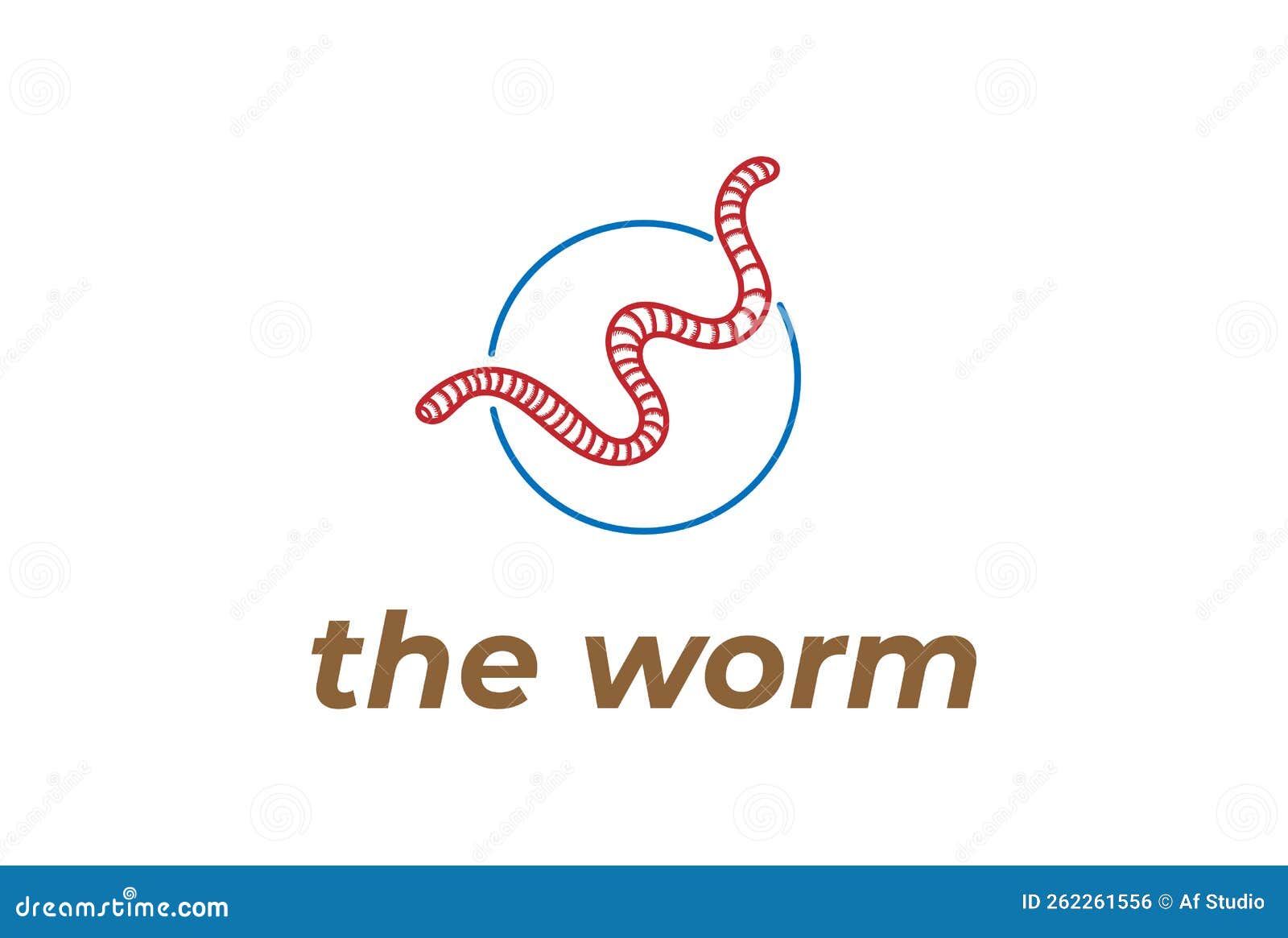 Vintage Simple Minimalist Worm Helminth Maggot Logo Design Vector Stock ...