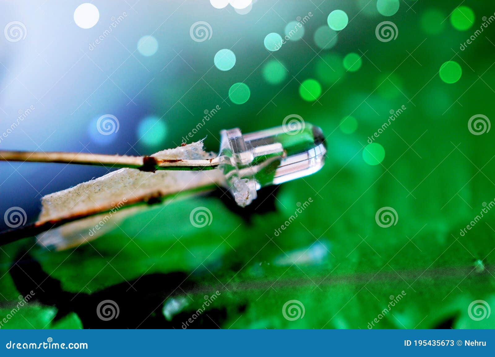 Vintage Single Led Diode with Bokeh Stock Image - Image of plastic ...