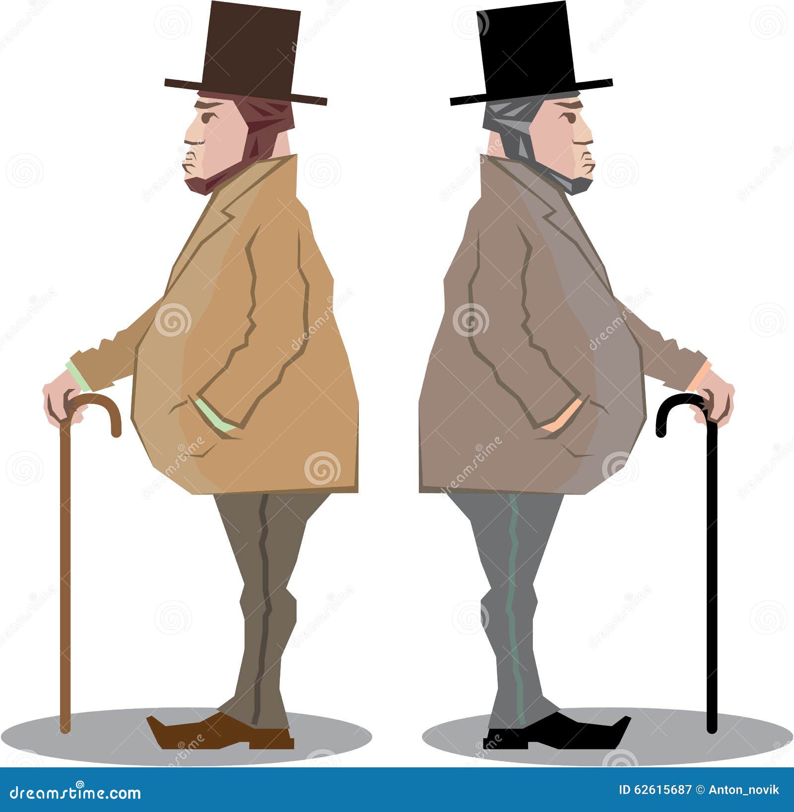 Vintage Sir With A Stick Vector | CartoonDealer.com #62615687