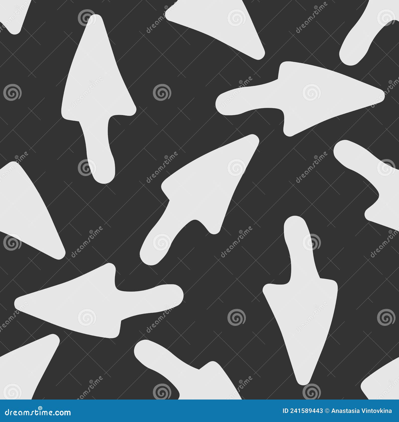 A Pattern of a White Cursor on a Gray One. Seamless Pattern with ...