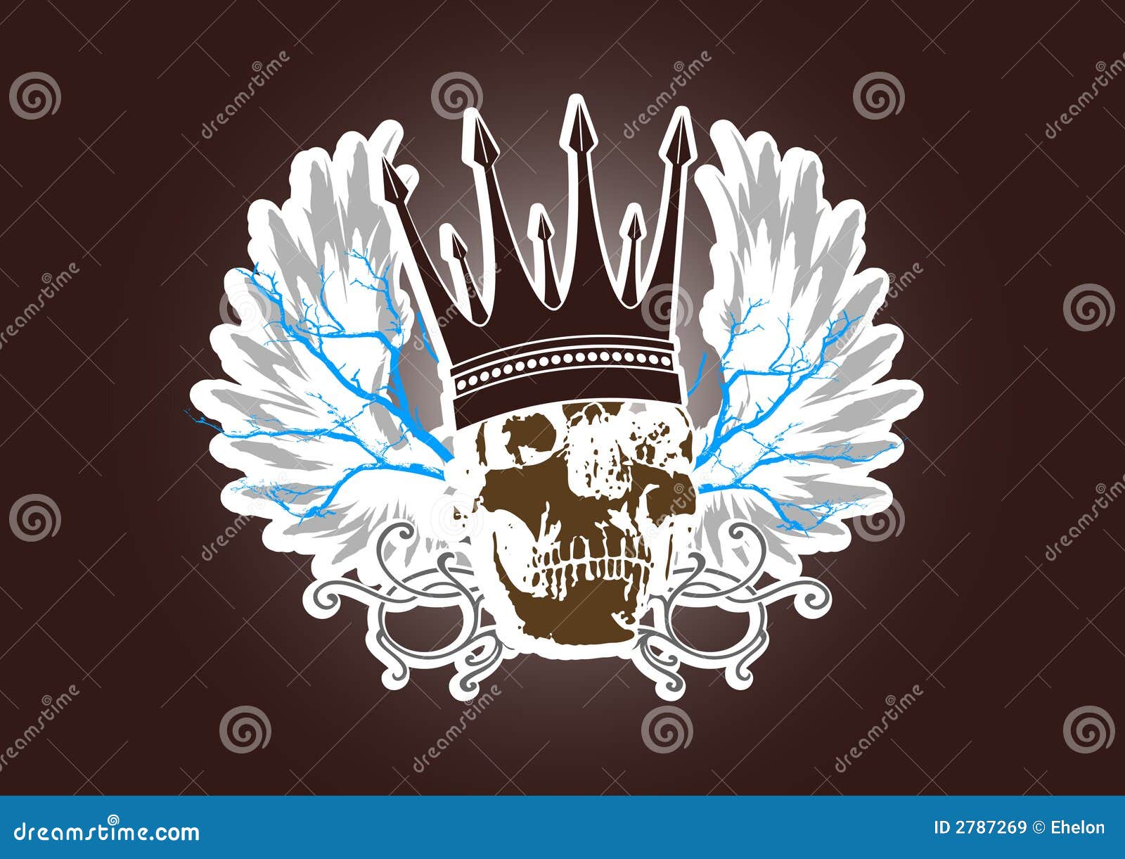 Vintage skull emblem stock vector. Illustration of crime - 2787269