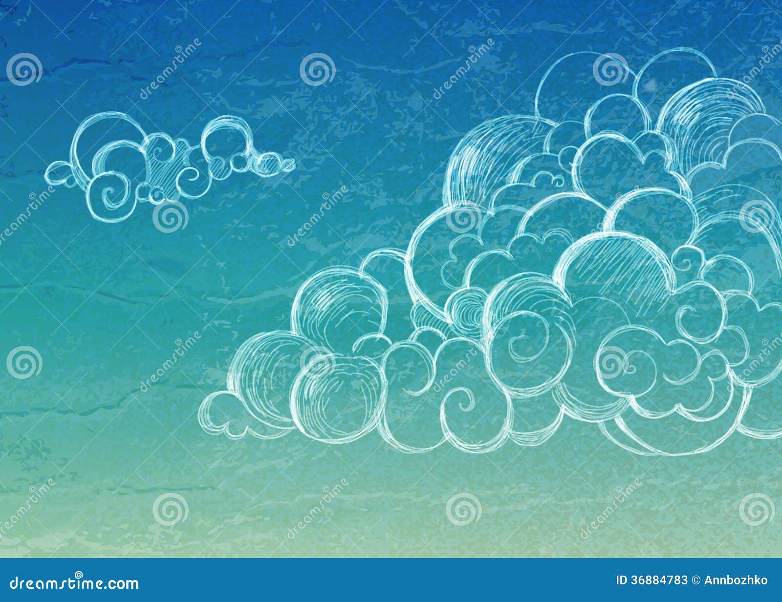 Vintage Sky Background. Clouds Stock Vector - Illustration of bright ...
