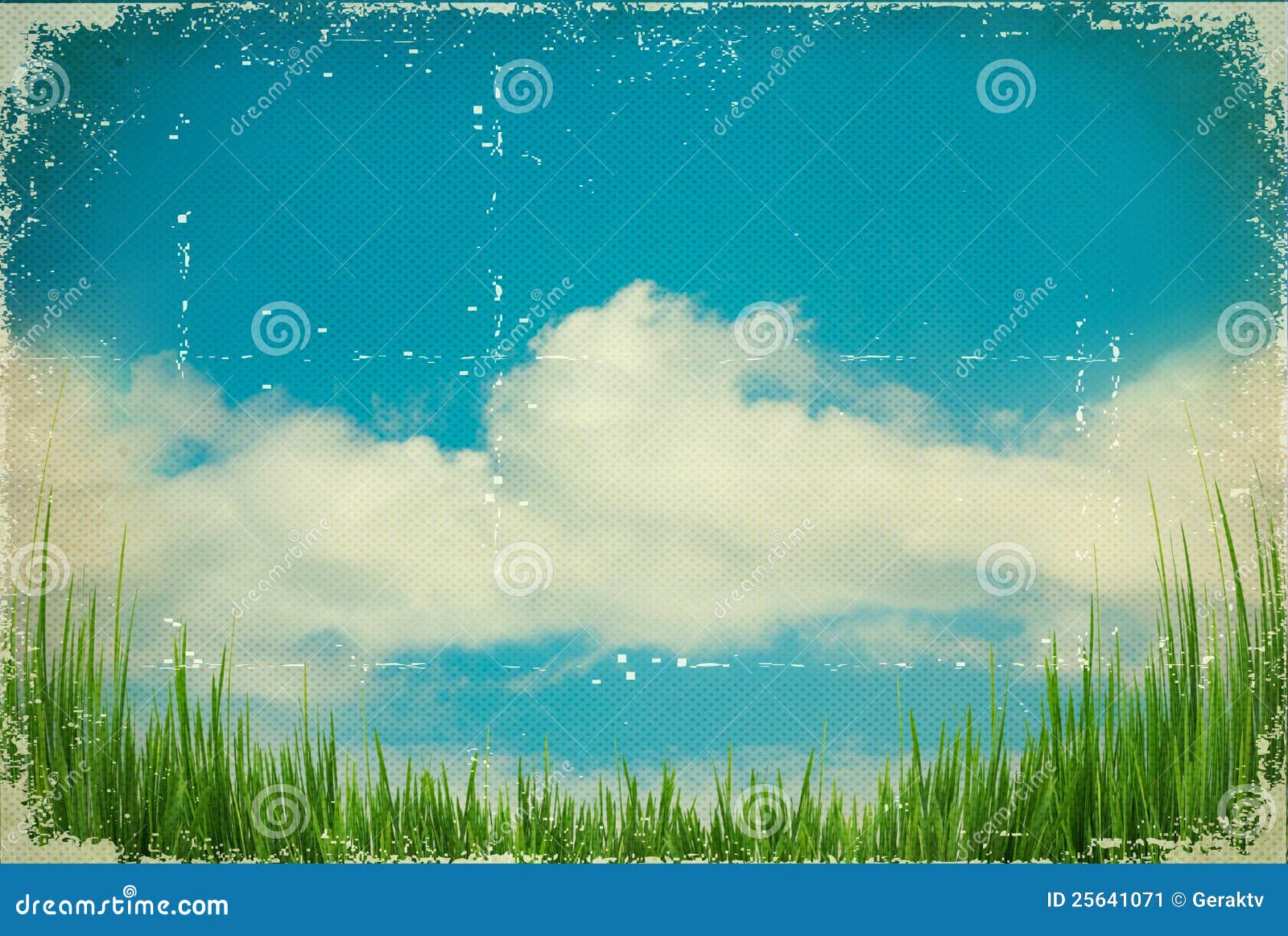 Vintage Sky.Nature Background On Old Paper Texture Royalty-Free Stock ...