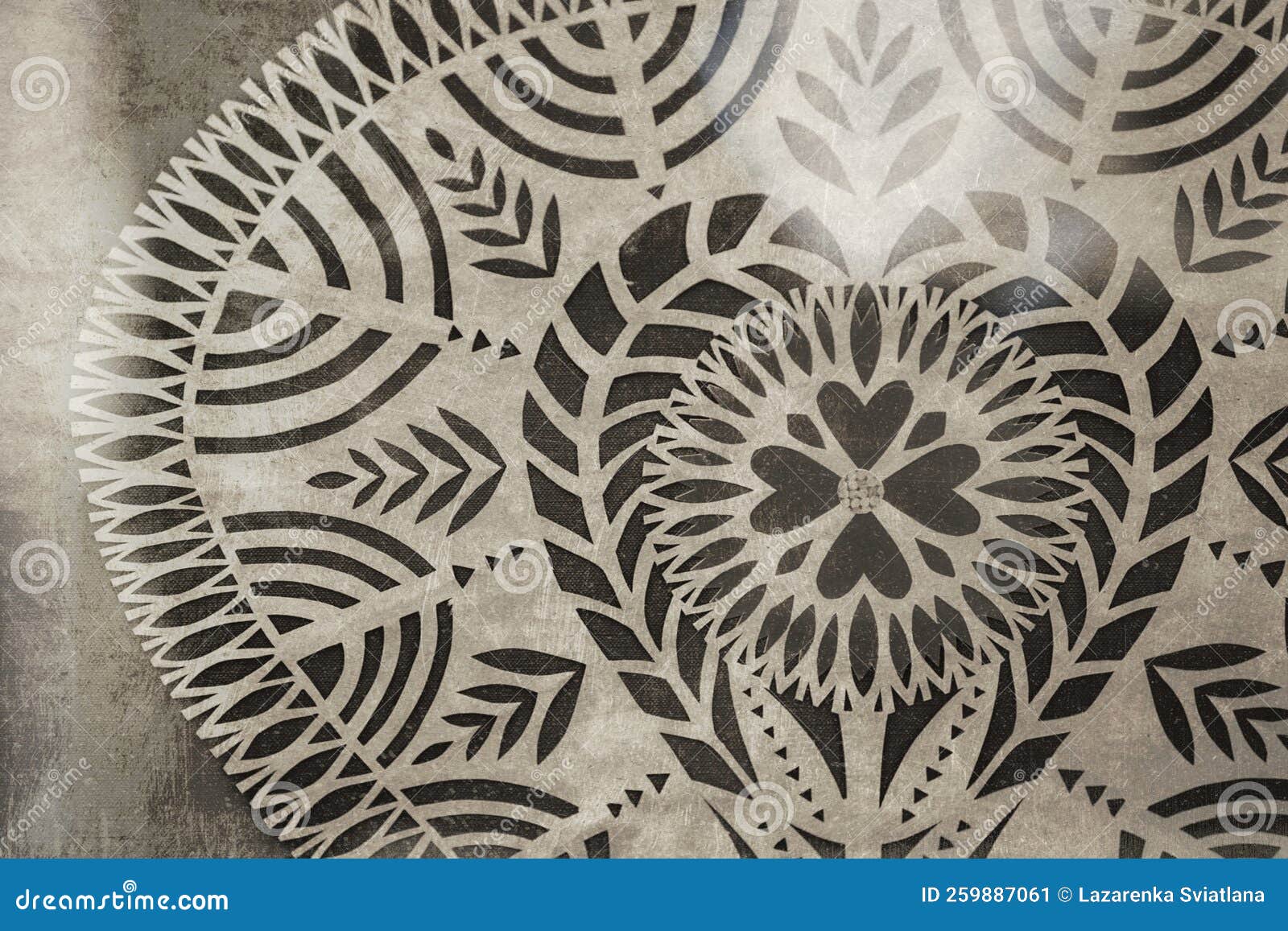 Vintage Slavic pattern cut stock image. Image of drawing - 259887061