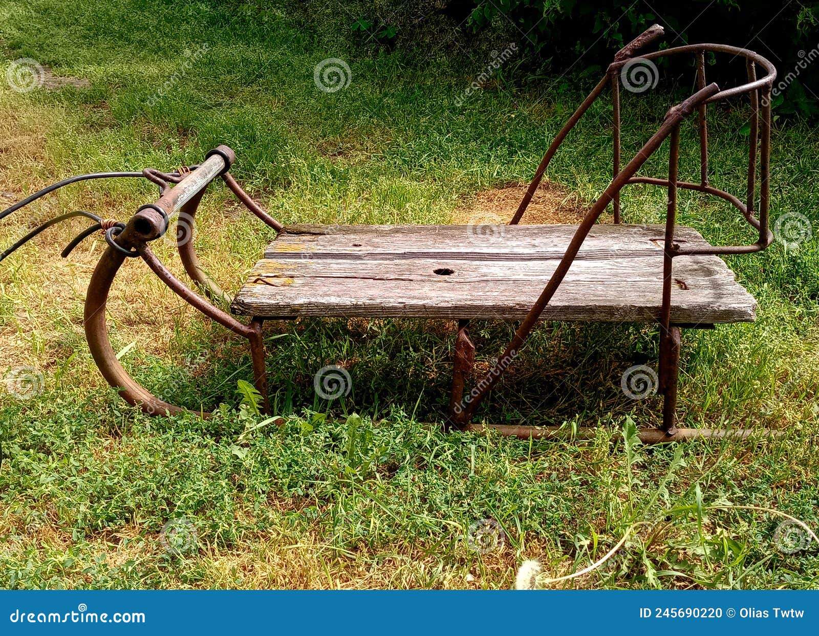 Vintage Sled. Iron Russian Sledges Stock Photo - Image of sleigh, seat ...