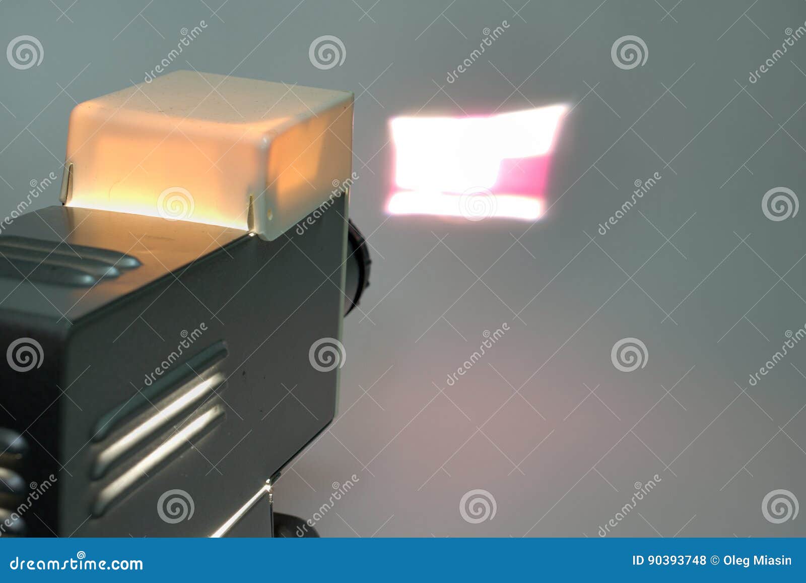 Vintage Slide Projector In Work Stock Photo - Image of field ...