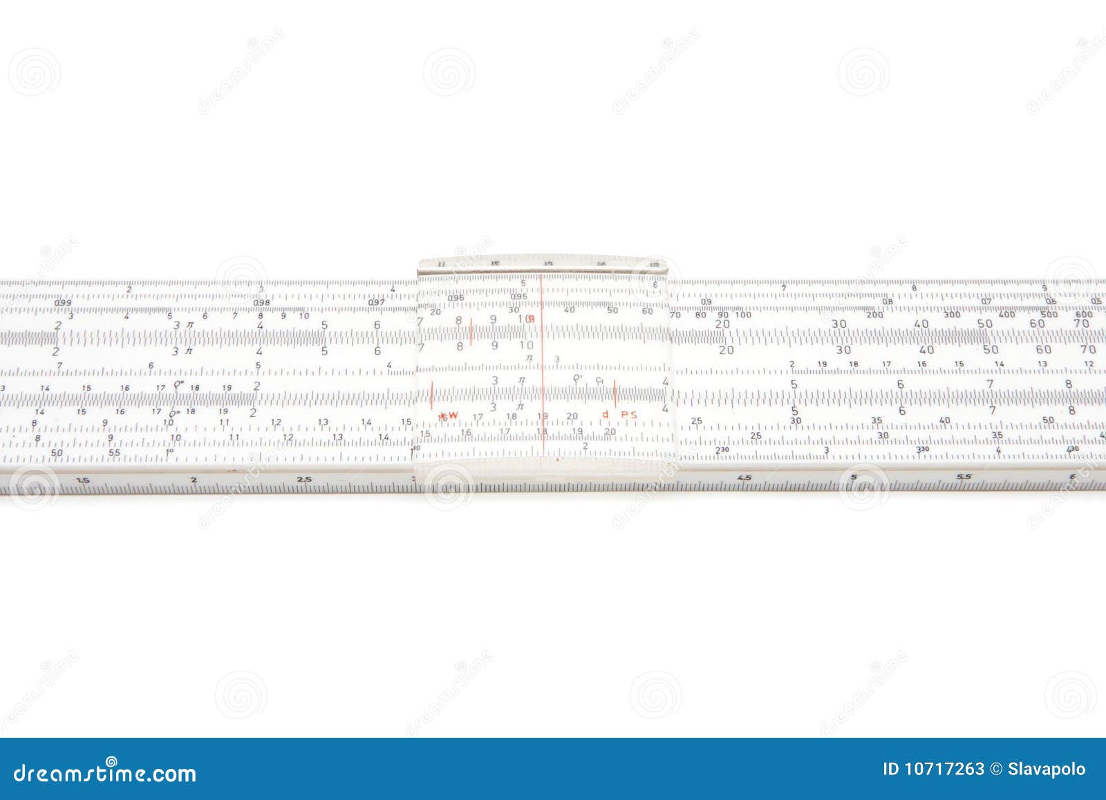 Vintage Slide Rule Mechanical Calculator Closeup Stock Image - Image of ...