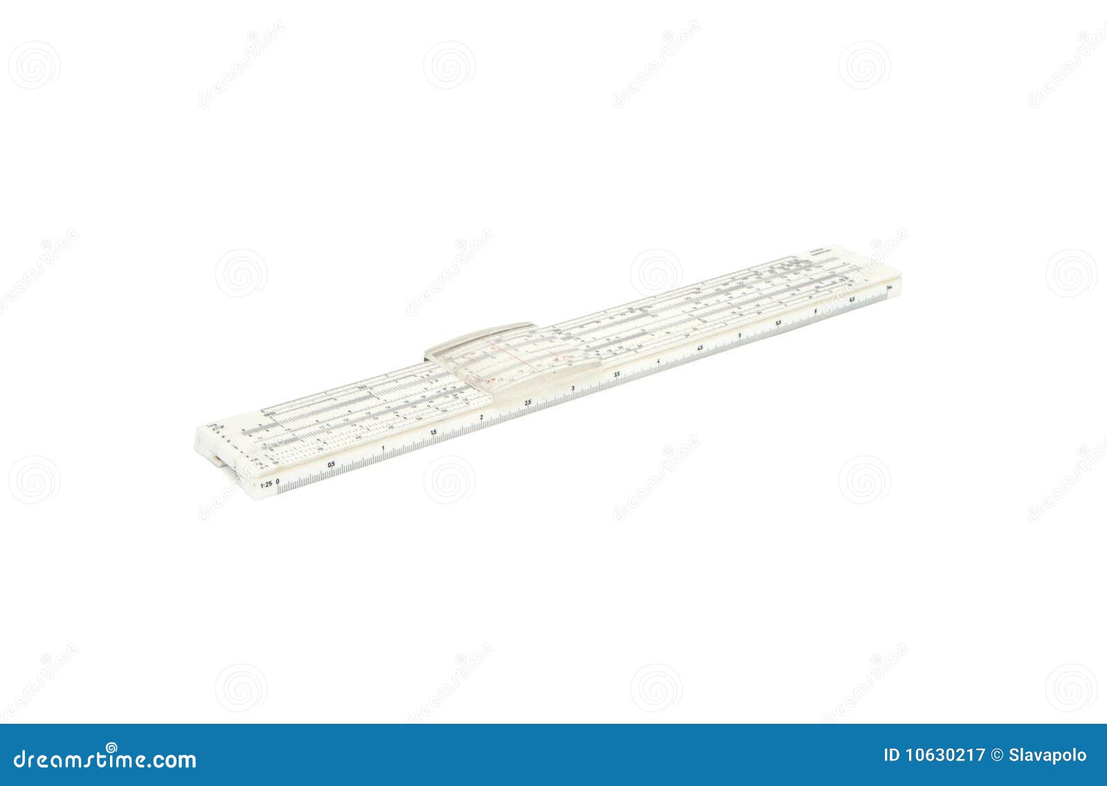 Vintage Slide Rule Mechanical Calculator Isolated Stock Image - Image ...