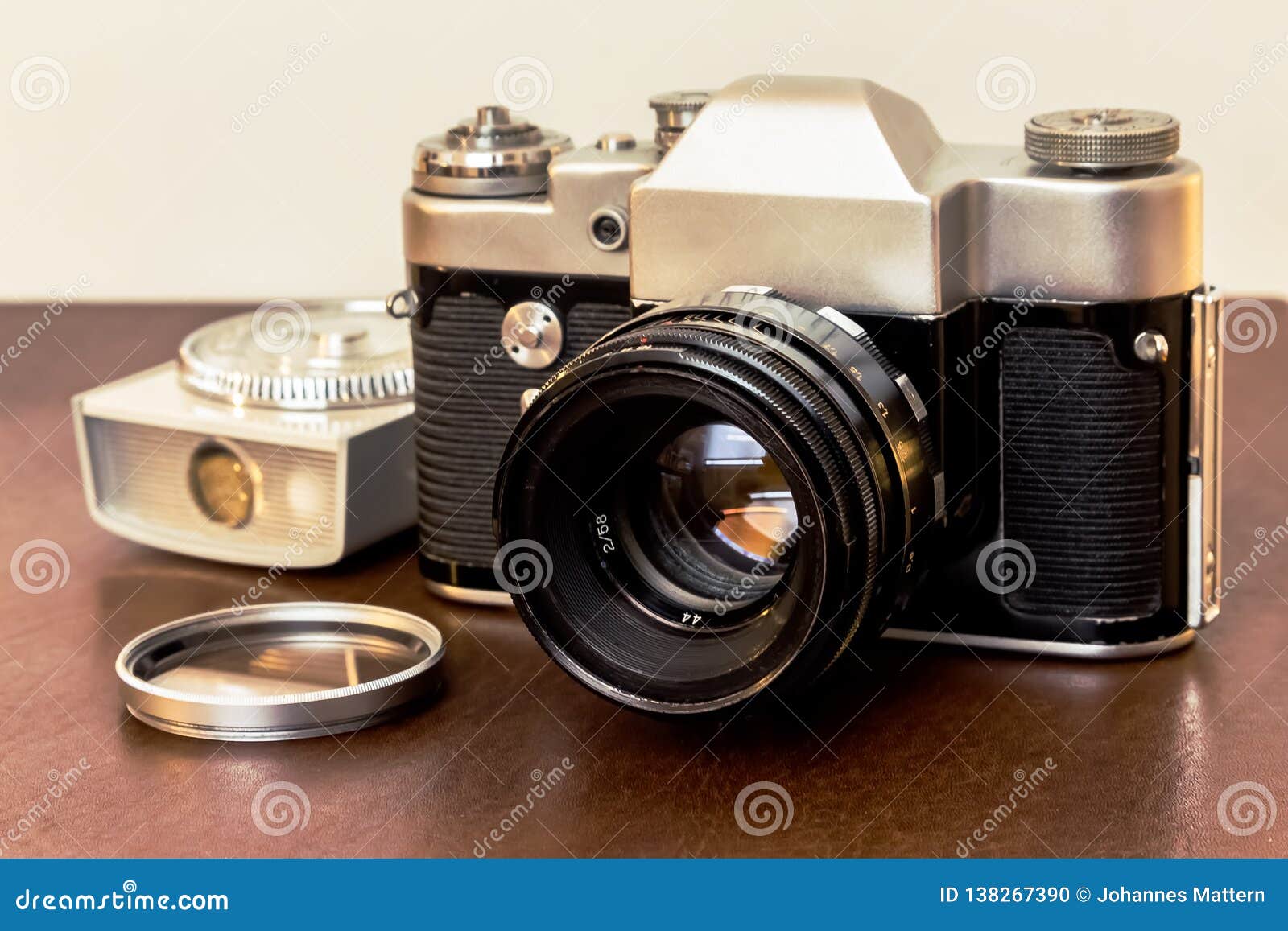 Vintage SLR Camera stock photo. Image of lens, mechanical - 138267390