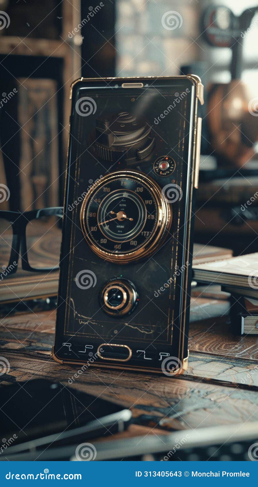 A Vintage Smartphone Mockup, Designed with an Old-fashioned Rotary Dial ...