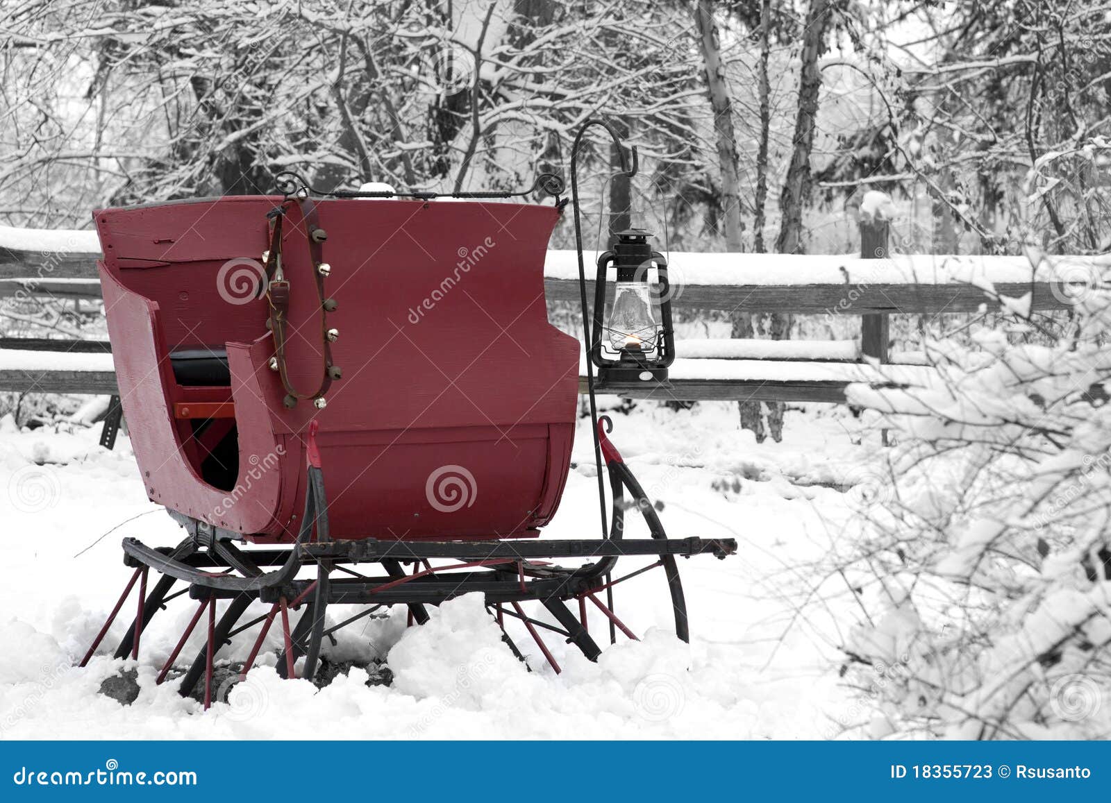Vintage Snow Sleigh stock image. Image of antique, season - 18355723