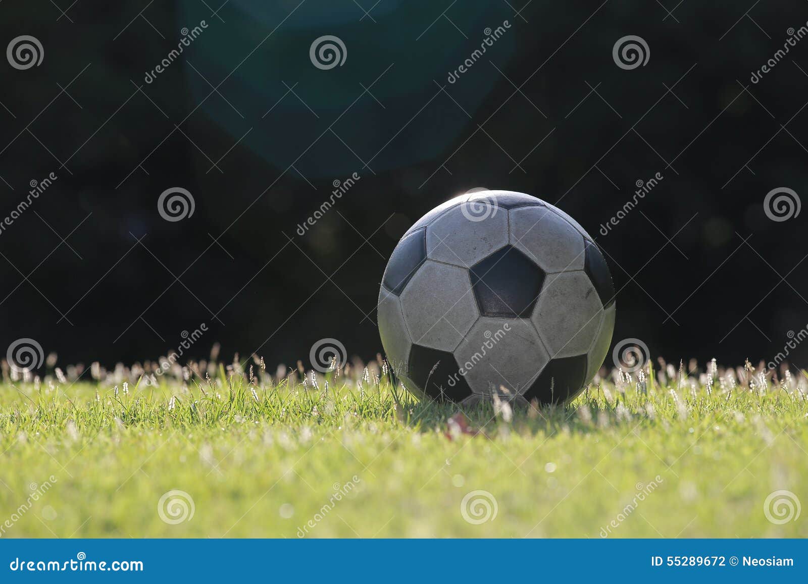 Vintage Soccer ball stock photo. Image of field, outside - 55289672