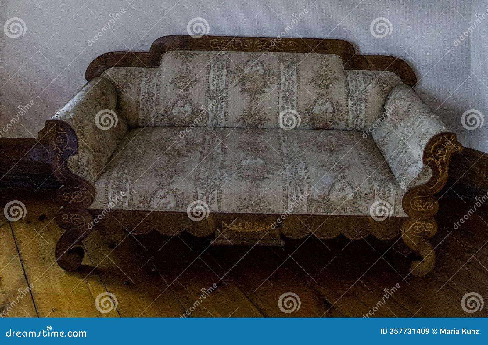 Vintage sofa in the castle stock image. Image of tourism - 257731409