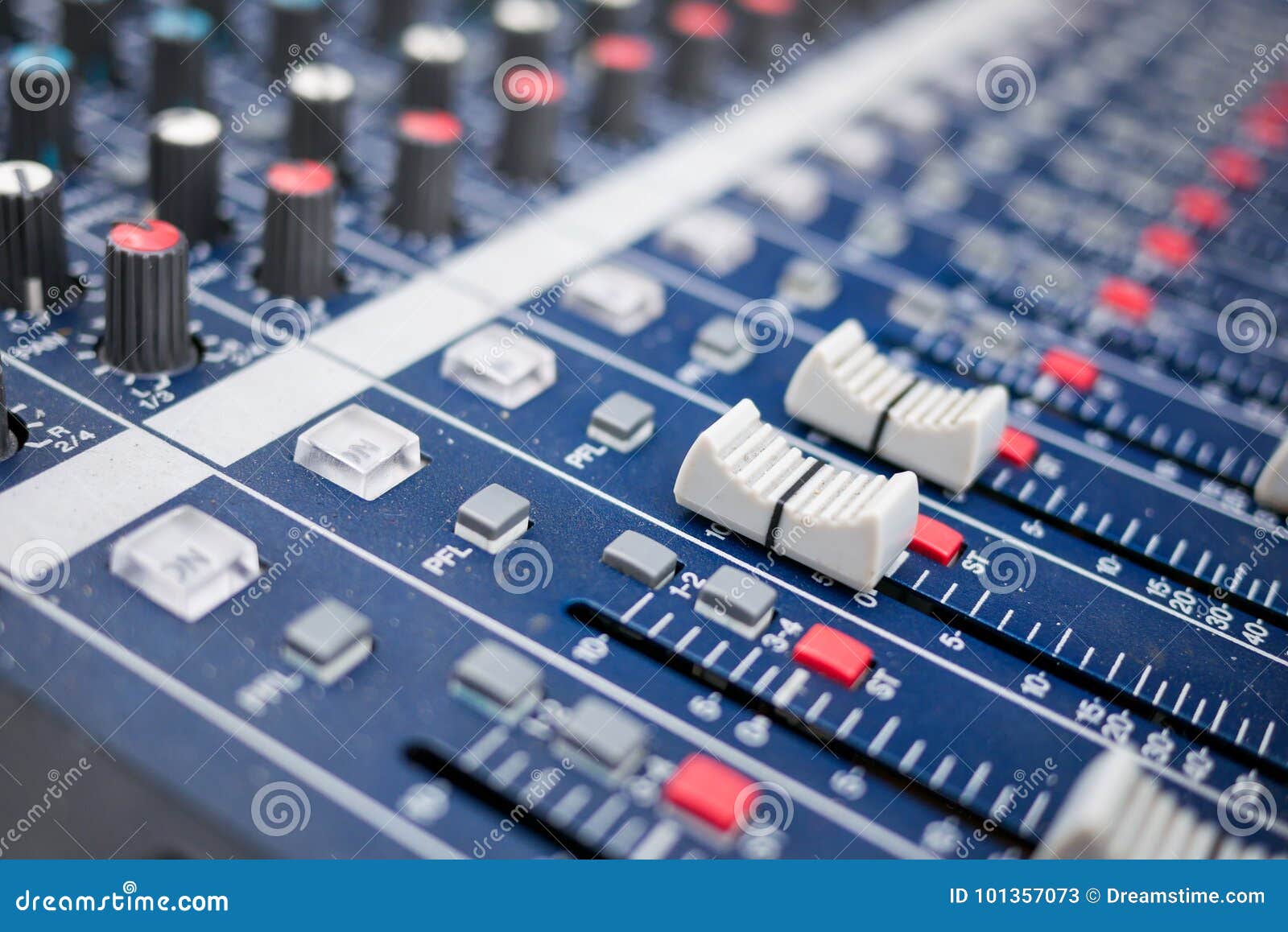 Vintage Sound Mixer Close Up 2 Stock Image - Image of record, digital ...