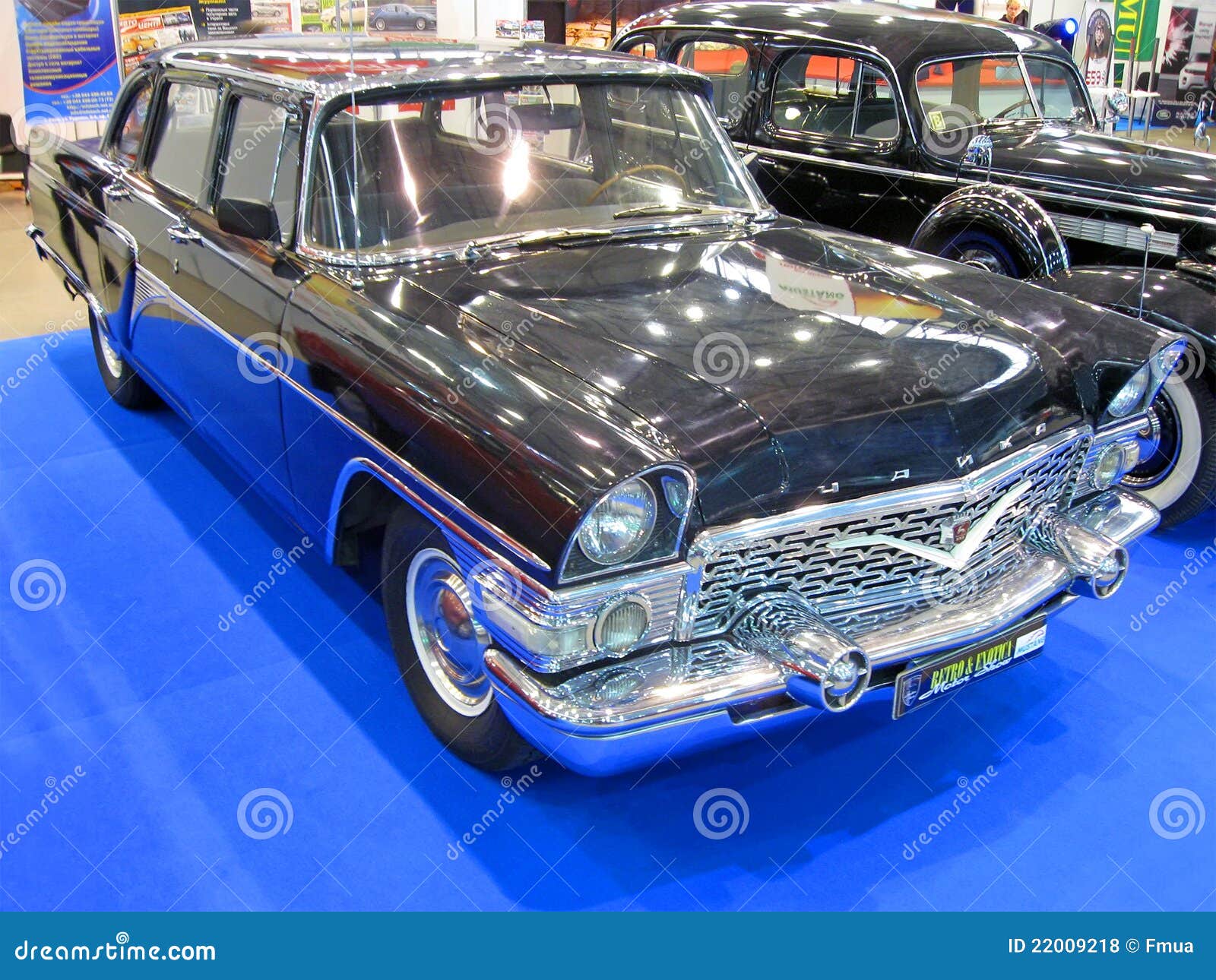 Vintage Soviet Car Chaika, Exhibition Details, Editorial Stock Photo ...