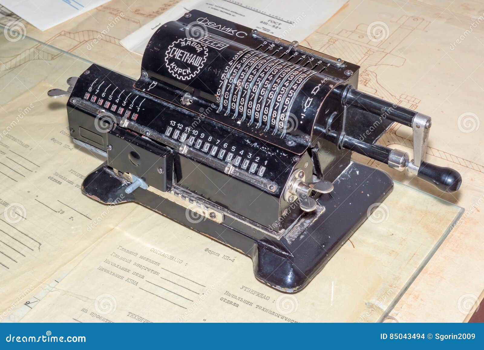 Vintage Soviet Counting Machine Editorial Stock Image - Image of ...