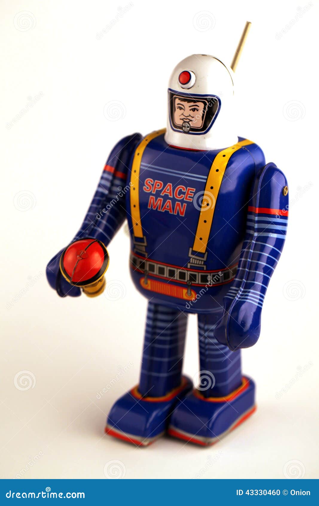 Vintage spaceman tin toy stock photo. Image of play, futuristic - 43330460