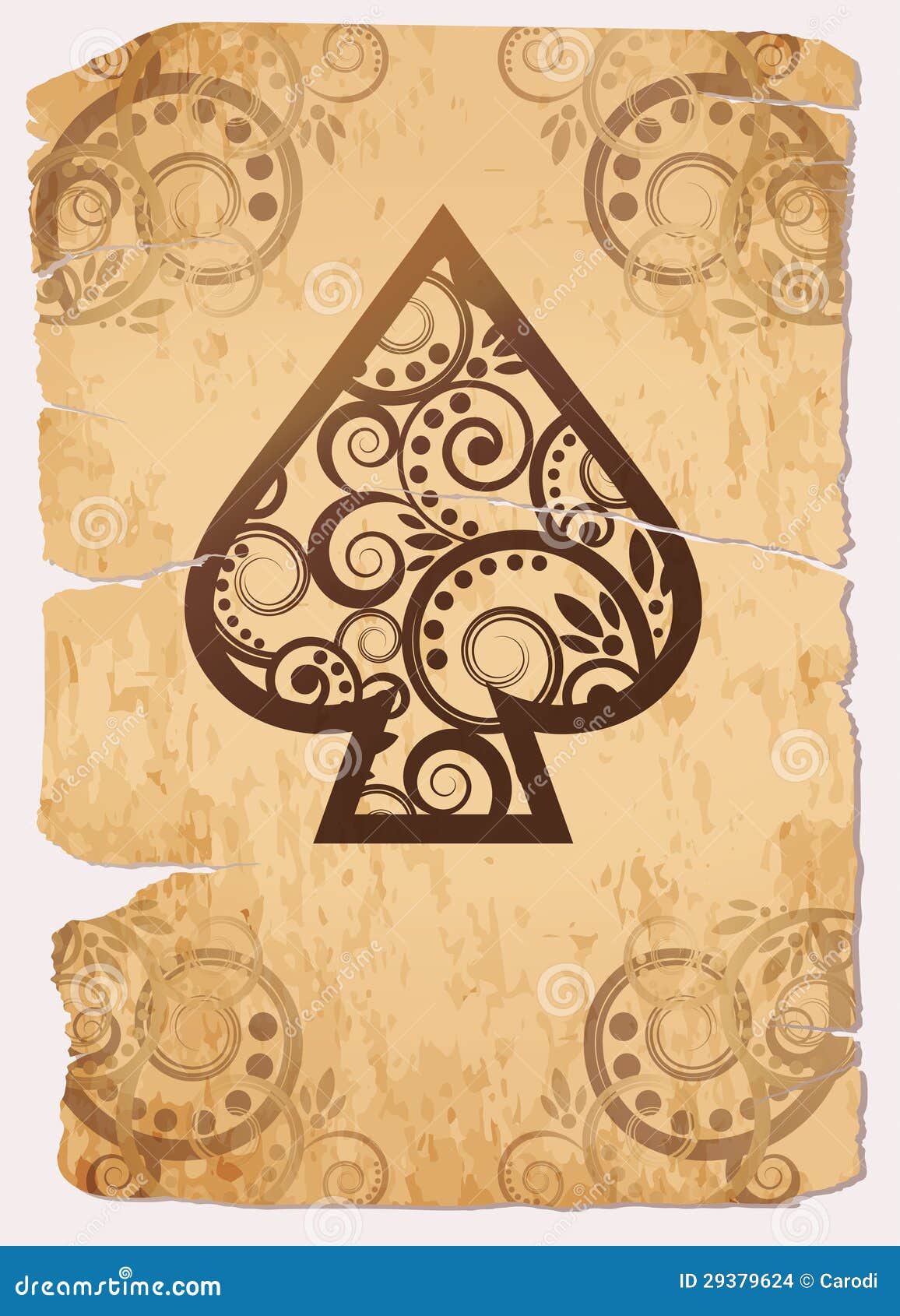 Vintage SpadeÂ´s Ace Poker Playing Cards Stock Vector - Illustration of ...