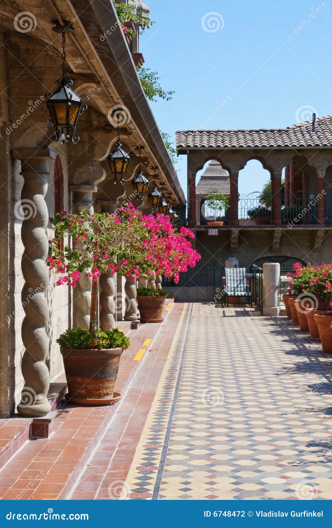 Vintage Spanish Style Architecture Stock Photo - Image of decoration ...